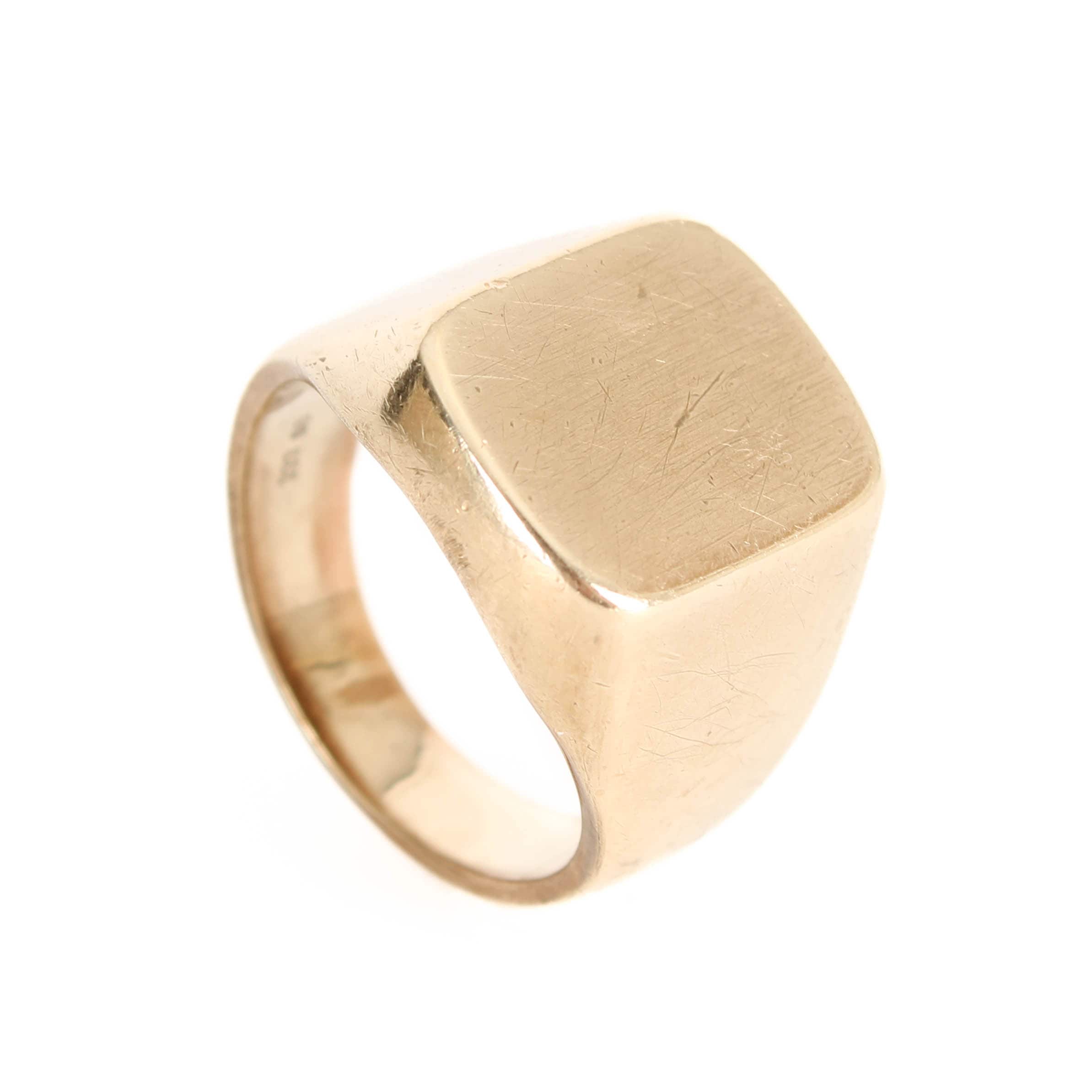 Solid men's ring made of 8 kt gold, size 62 | Lauritz.com
