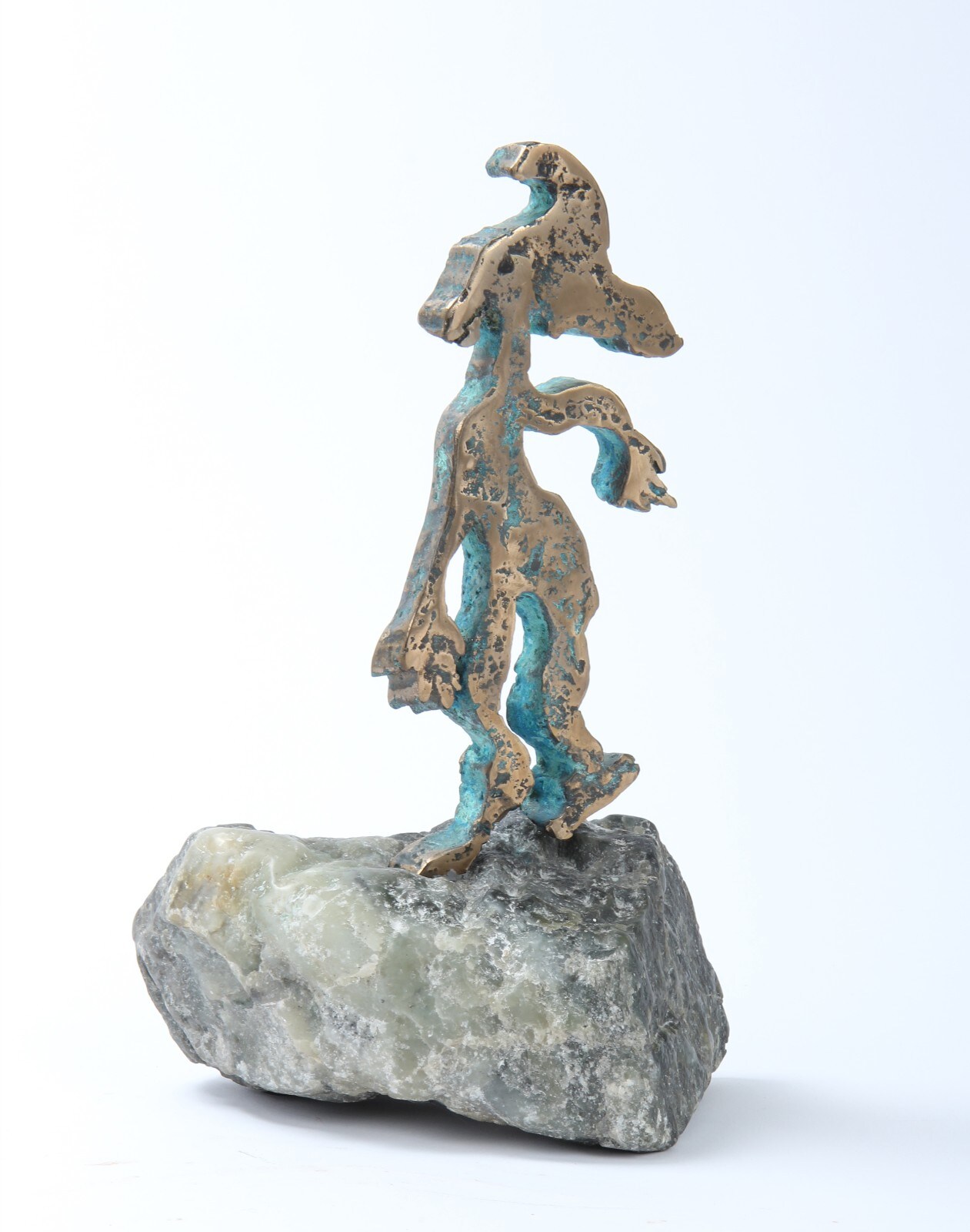 Anna Marie Junker. Bronzeskulptur på fedtsten, H. 30 cm | Lauritz.com