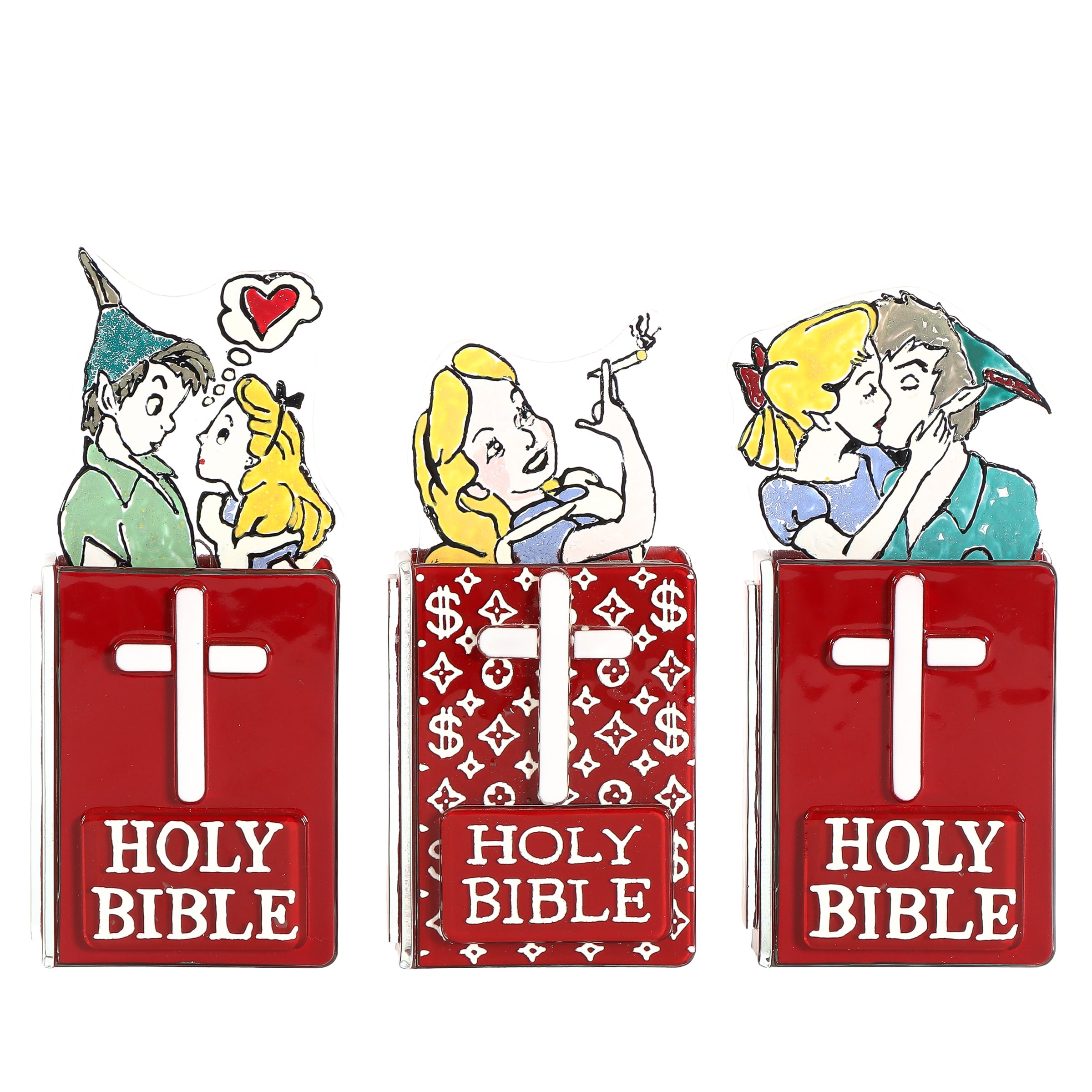 Britta Madsen og Søren Gøttrup. 'HOLY BIBLE' m/ Walt Disney figurer ...