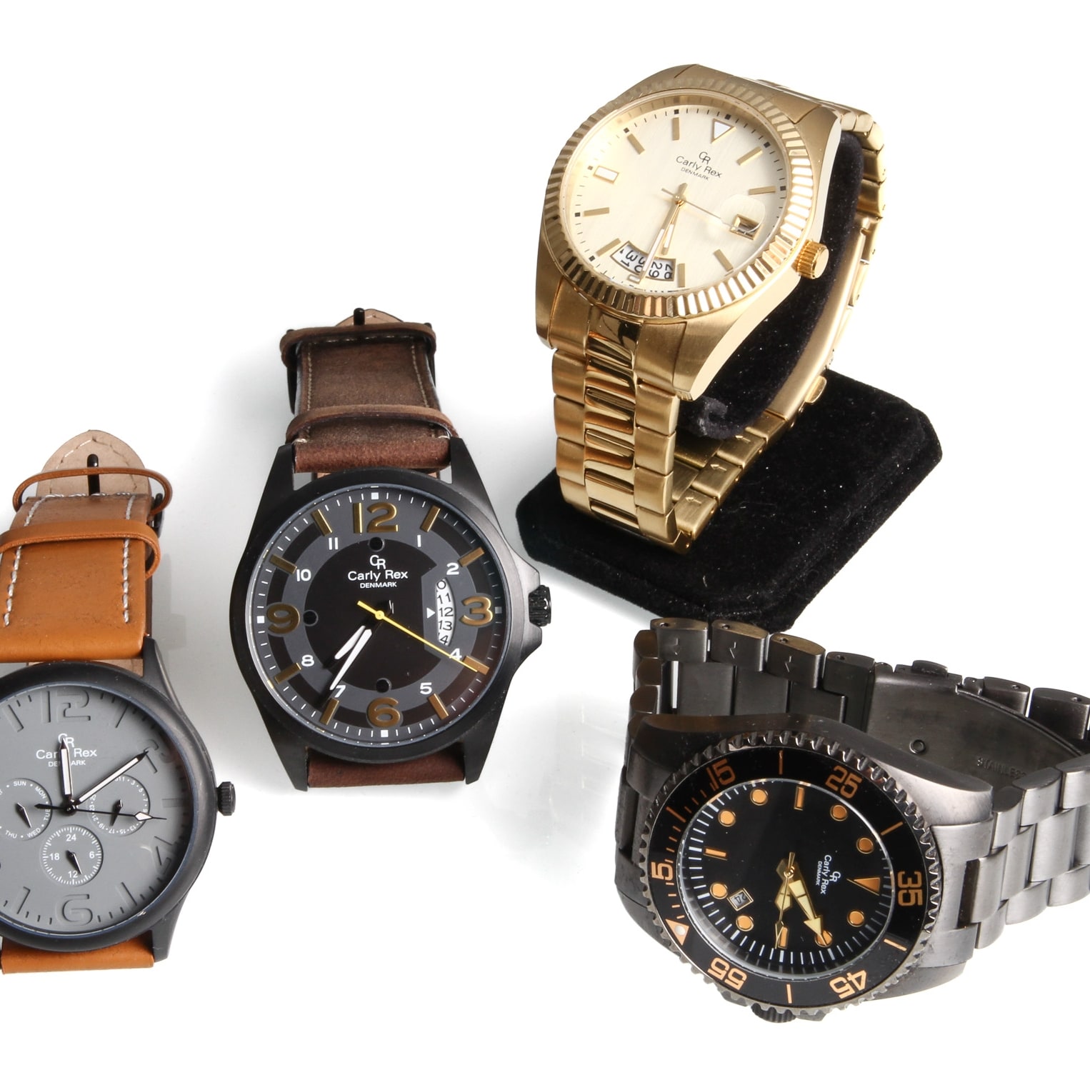 4 Carly Rex men's watches. Collection samples. (4) | Lauritz.com