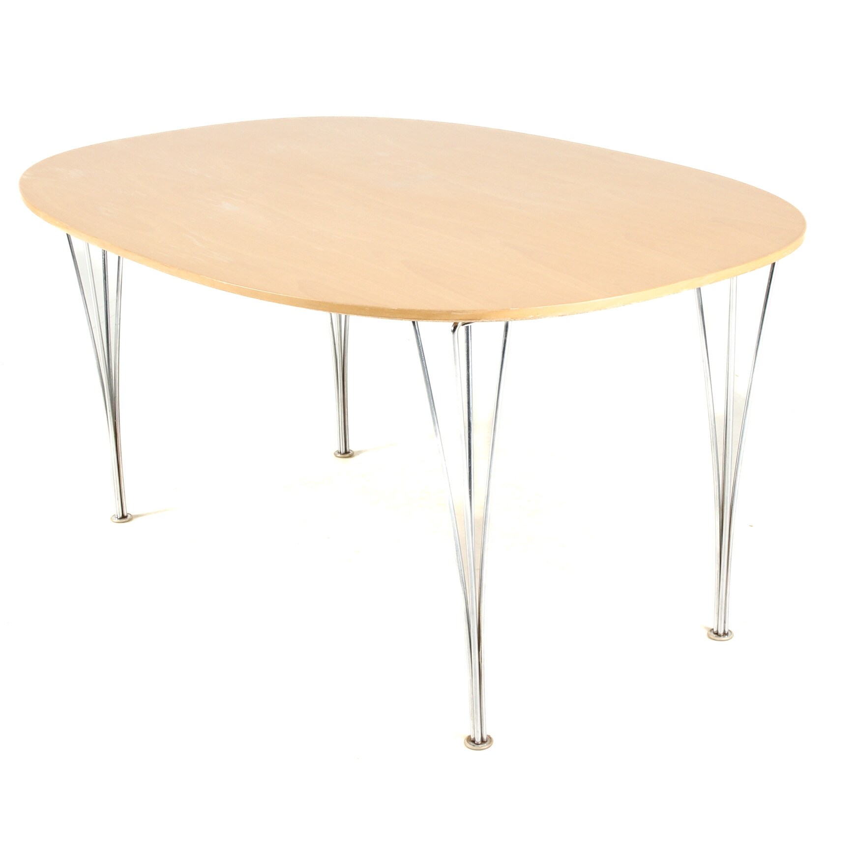 Piet Hein / Bruno Mathsson. Super Ellipse spisebord, bøgetræ | Lauritz.com