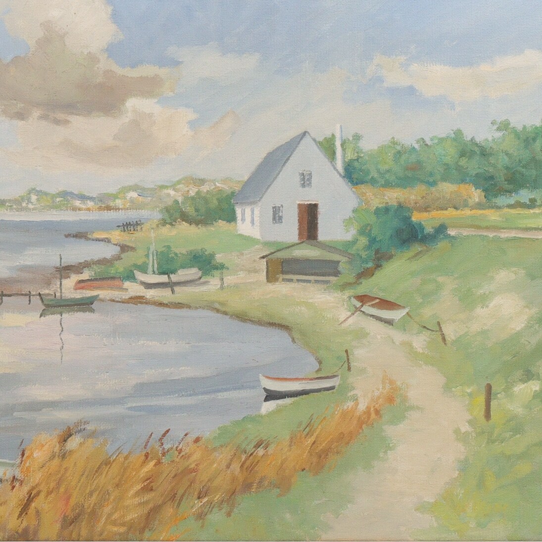 Franz List. Kystparti, Fanø. Olie på lærred | Lauritz.com