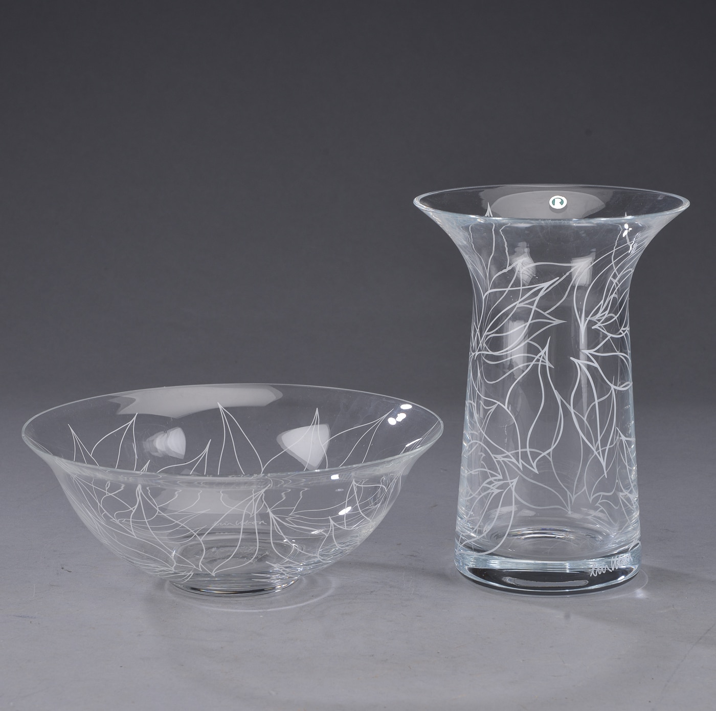 Lin Utzon glas fad og vase. (2) Denne vare er sat til omsalg under nyt ...