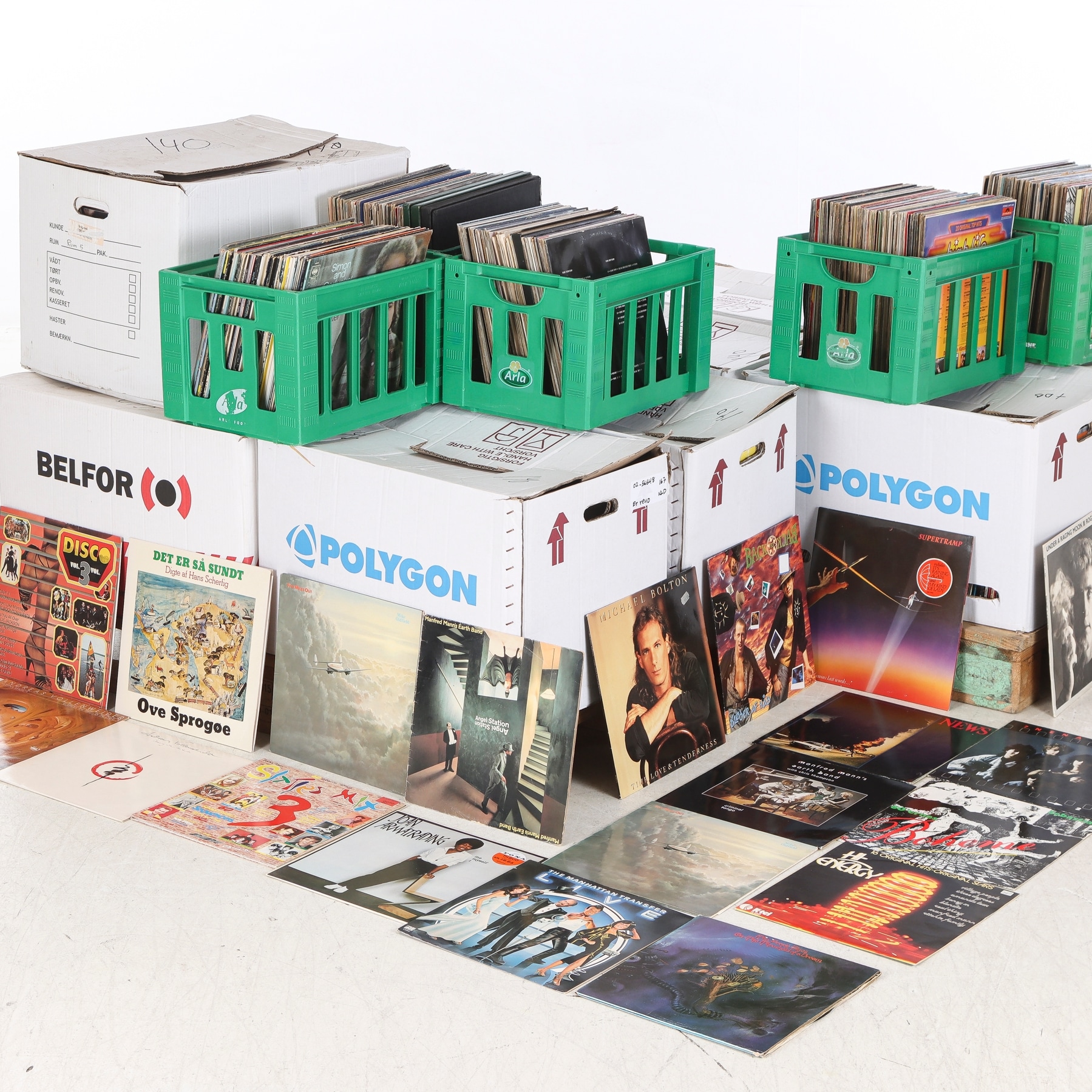 Samling LP plader pop rock 1960-80'erne. (ca. 1500) | Lauritz.com