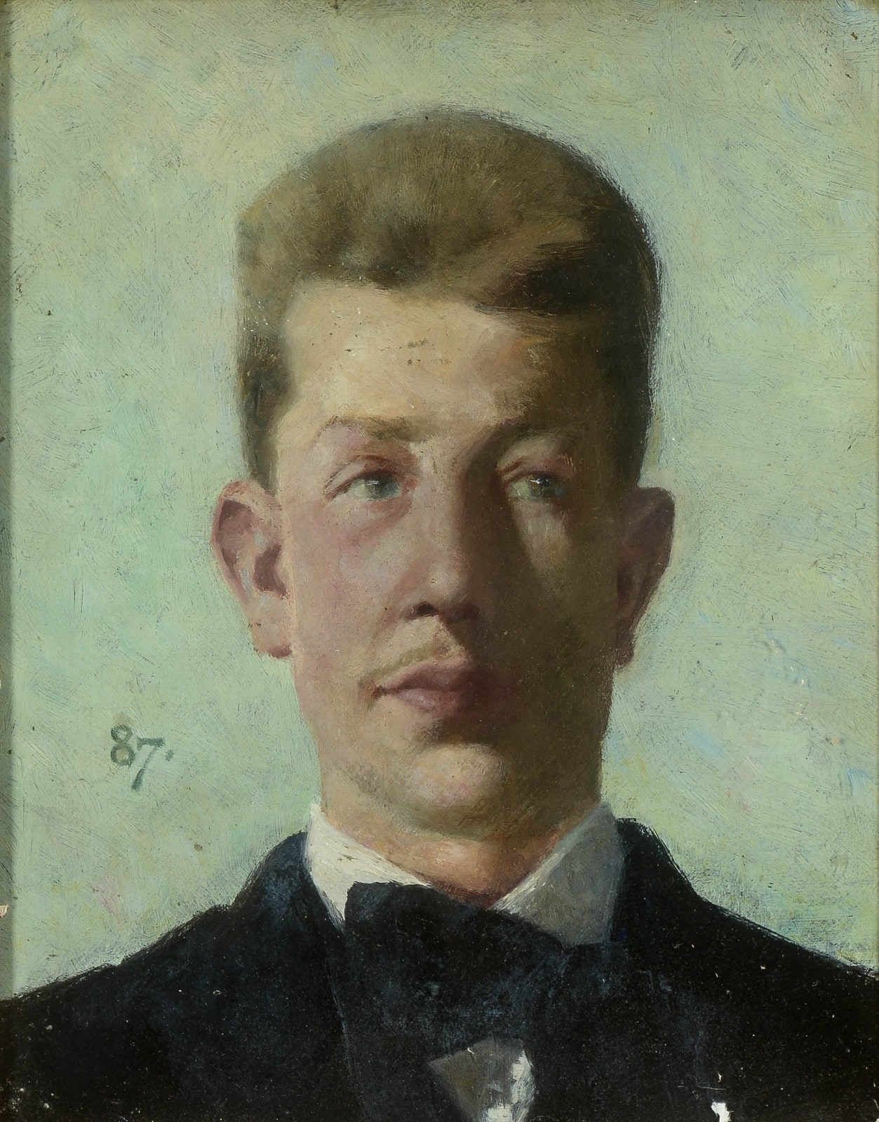 Johan Rohde. 'Portræt af kunstnerens broder Hermann Rohde', 1887 ...