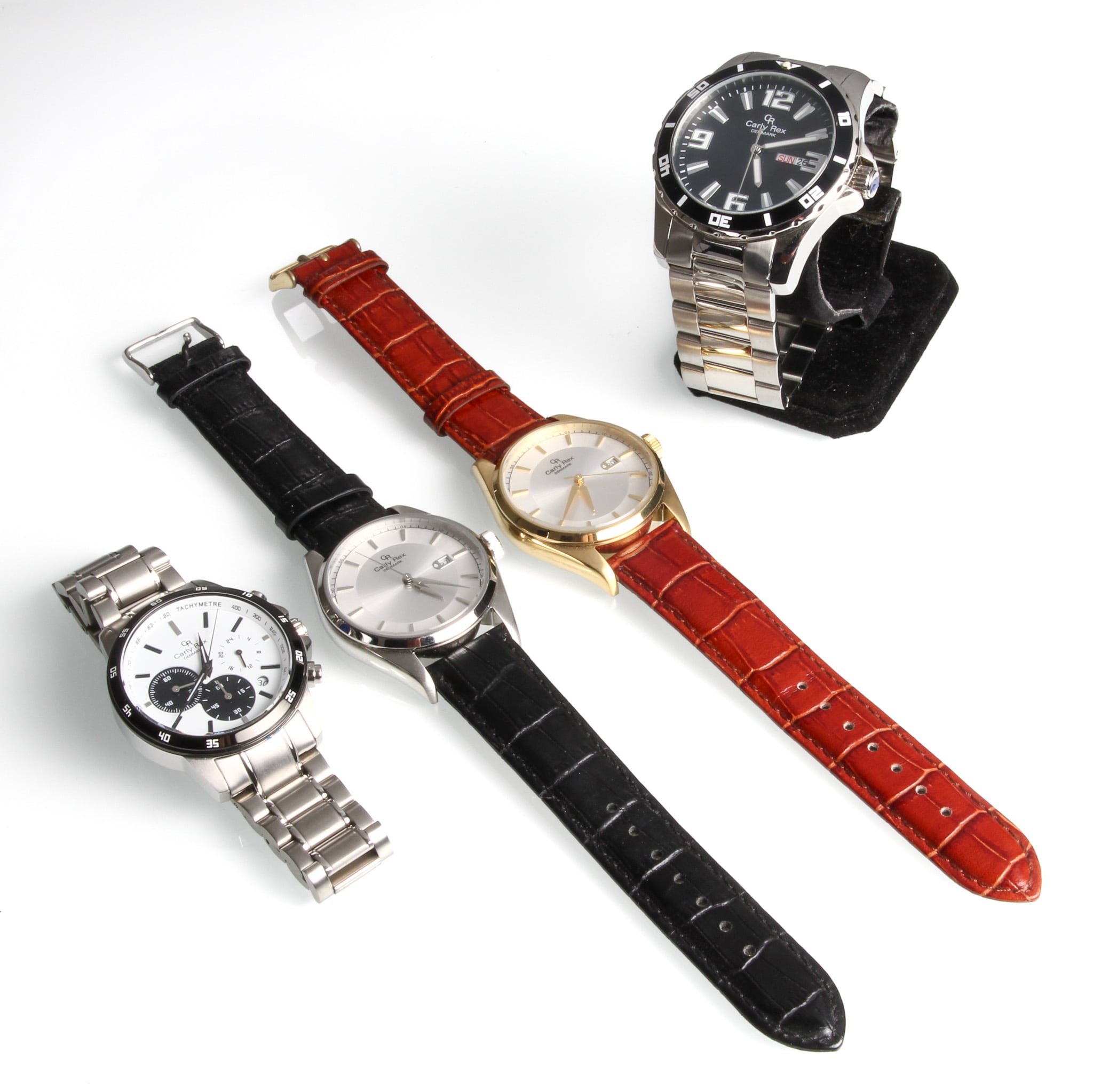 4 Carly Rex men's watches. Collection samples. (4) | Lauritz.com