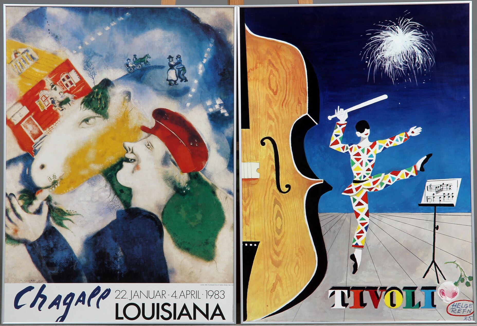 Helge Refn og Marc Chagall plakater (2) | Barnebys