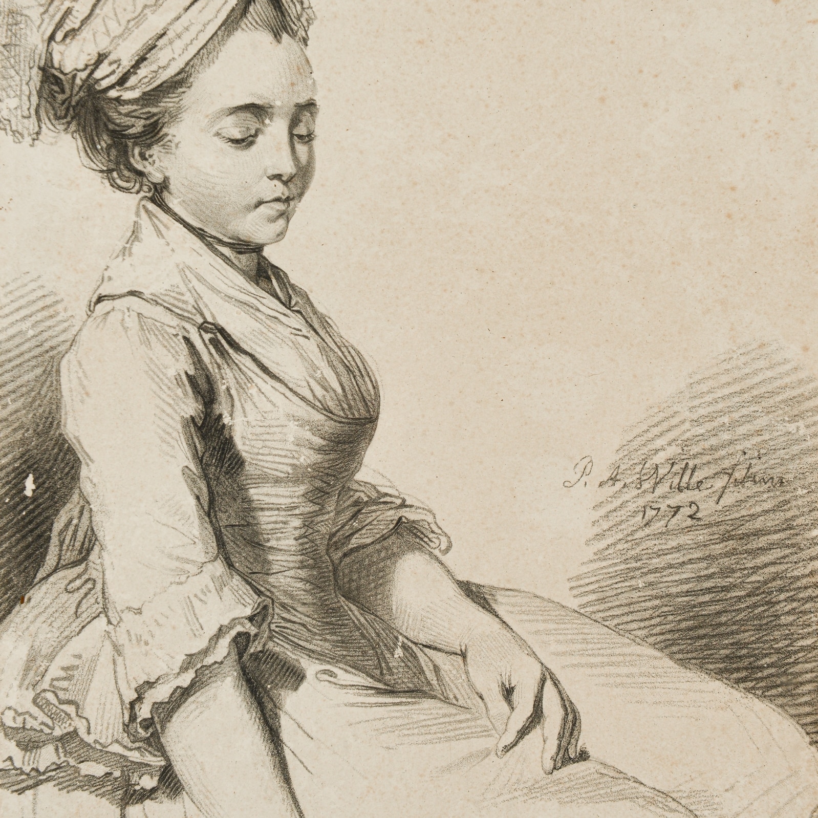 Pierre-Alexandre Wille. Portrait of a Young Woman with a Quill, 1772 ...