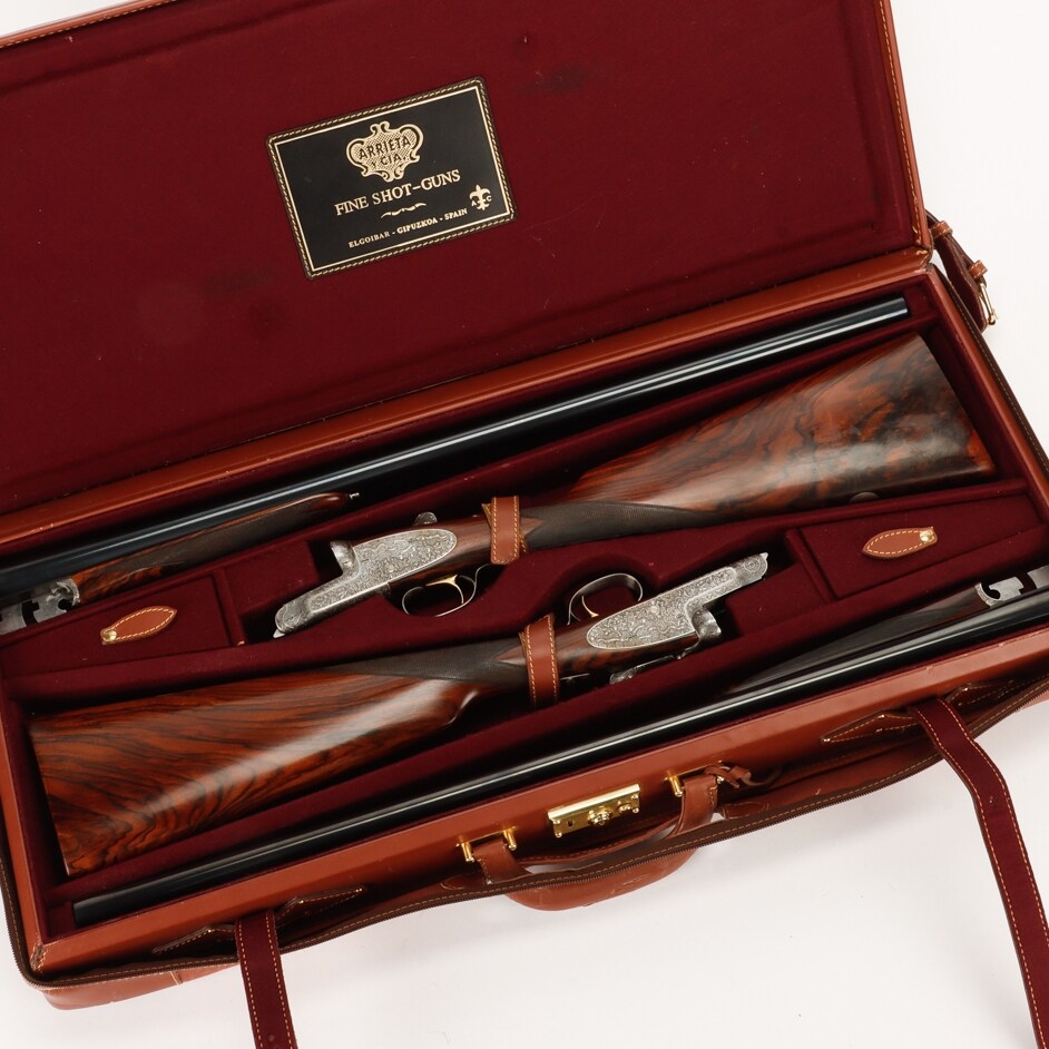 Arrieta model 872. Set of pair of sidelock rifles, cal 12/70 | Lauritz.com