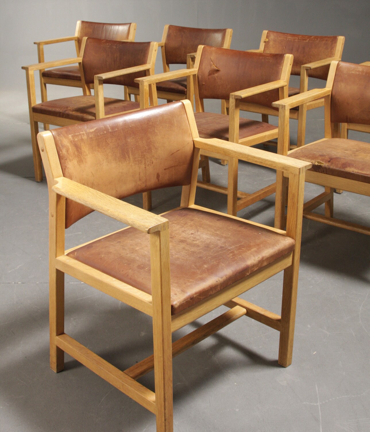 Børge Mogensen. Otte stole, model BM 73 (8) | Lauritz.com