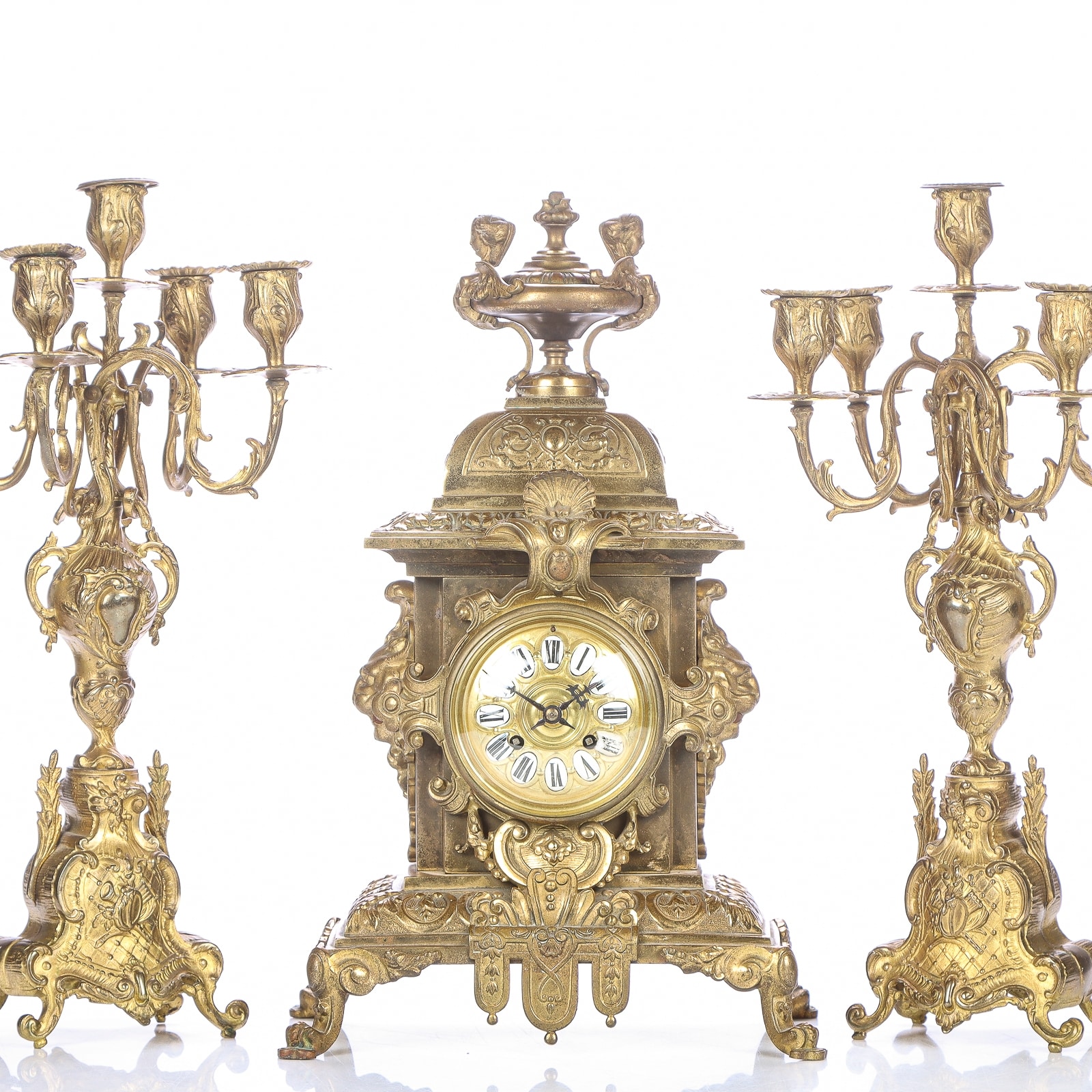 Japy Frères. French rococo style mantel clock with garnish, 19th ...