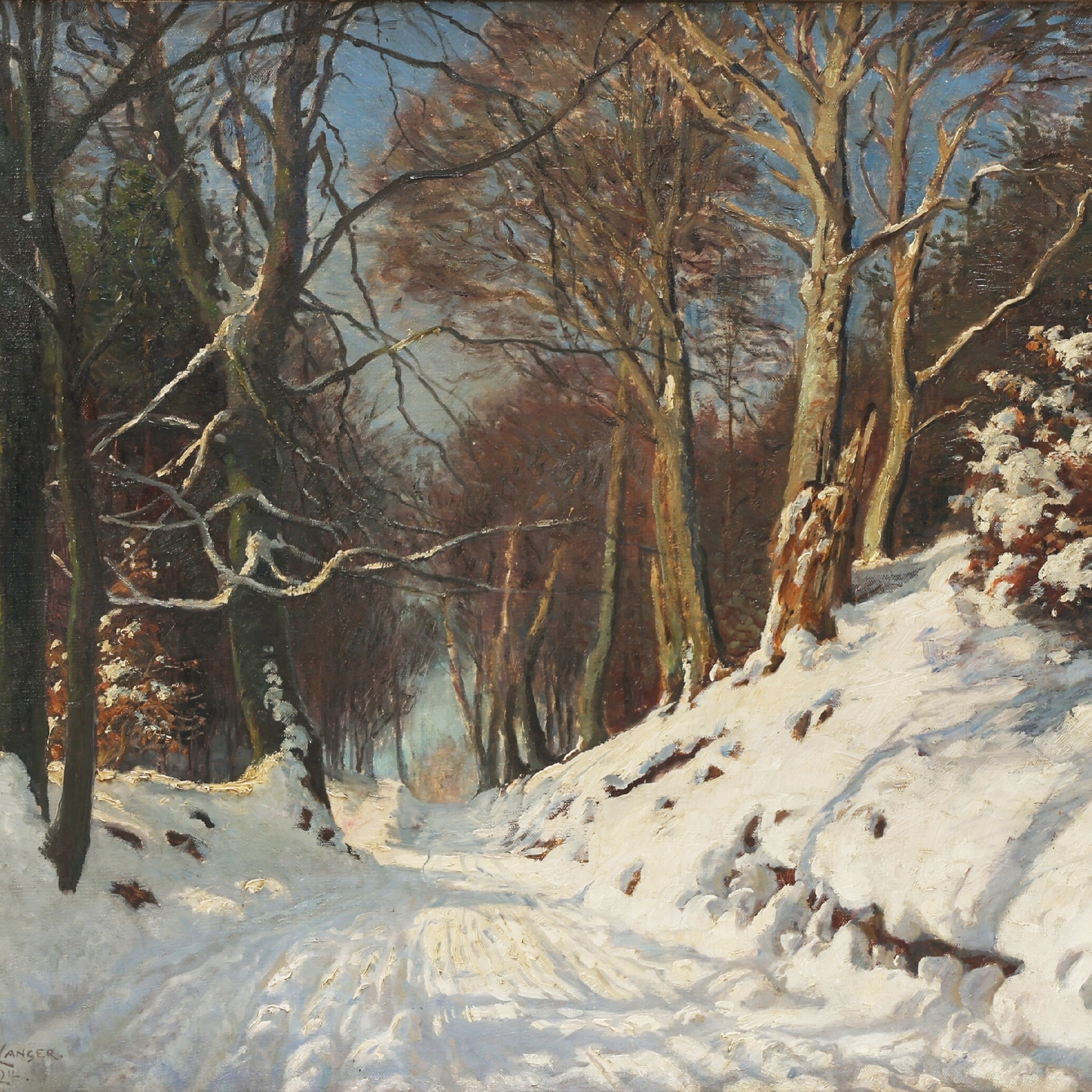 Viggo Langer. Winter Party, oil on canvas - 1924 | Lauritz.com
