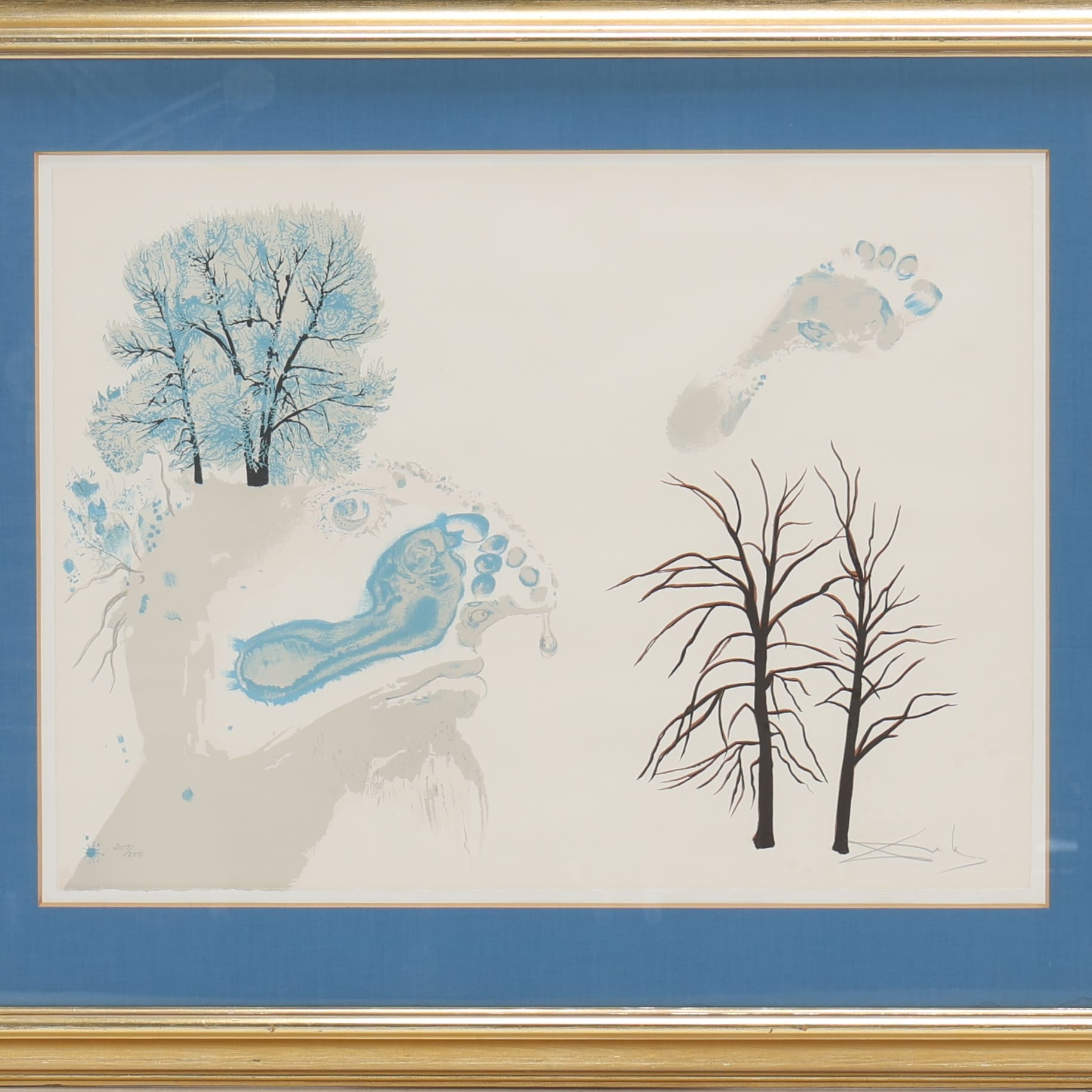 Salvador Dali: Les Saisons, winter. Lithography (cd) | Lauritz.com
