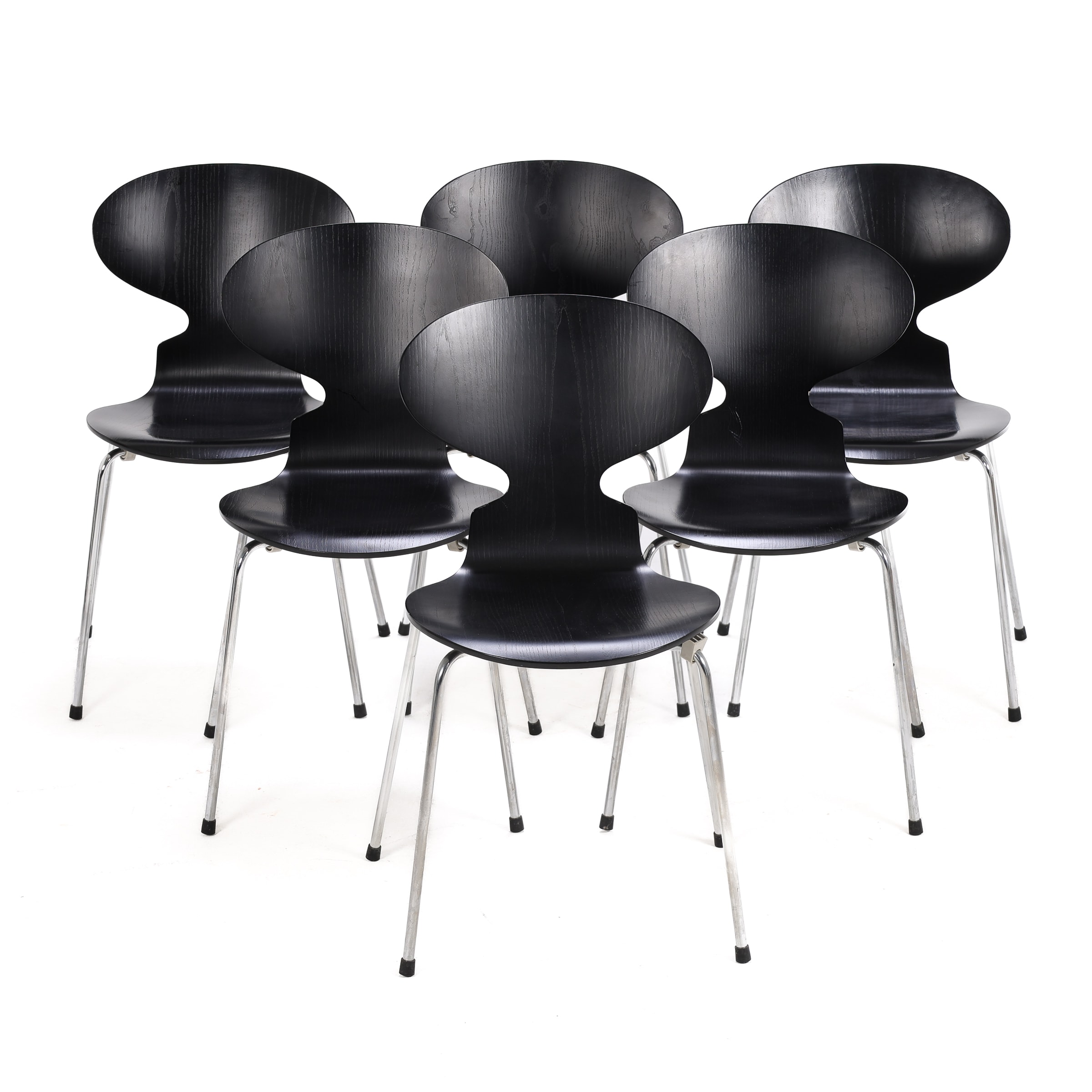 Arne Jacobsen (1902-1971) for Fritz Hansen: Sæt på 6 'Myren' stole af ...