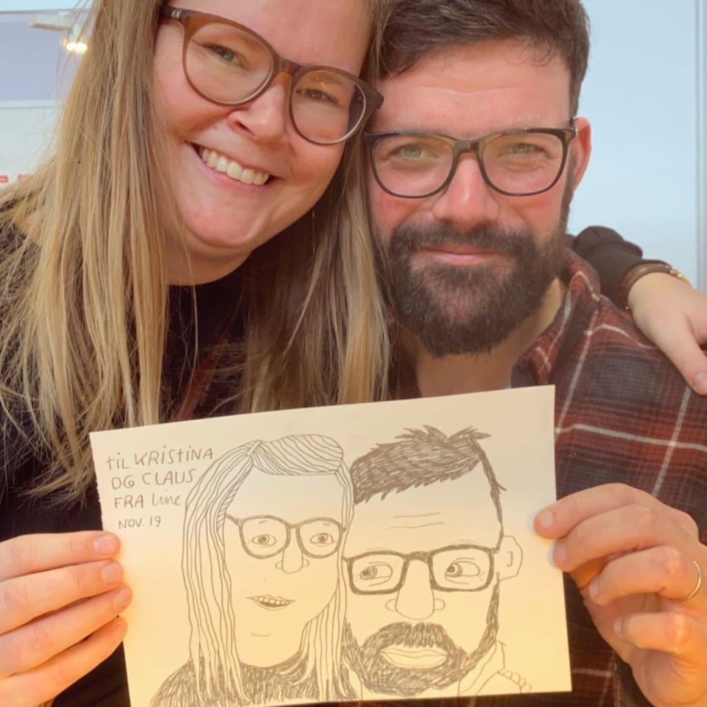 Din egen familie som Line Jensen illu-tegning - Til fordel for Danmarks ...