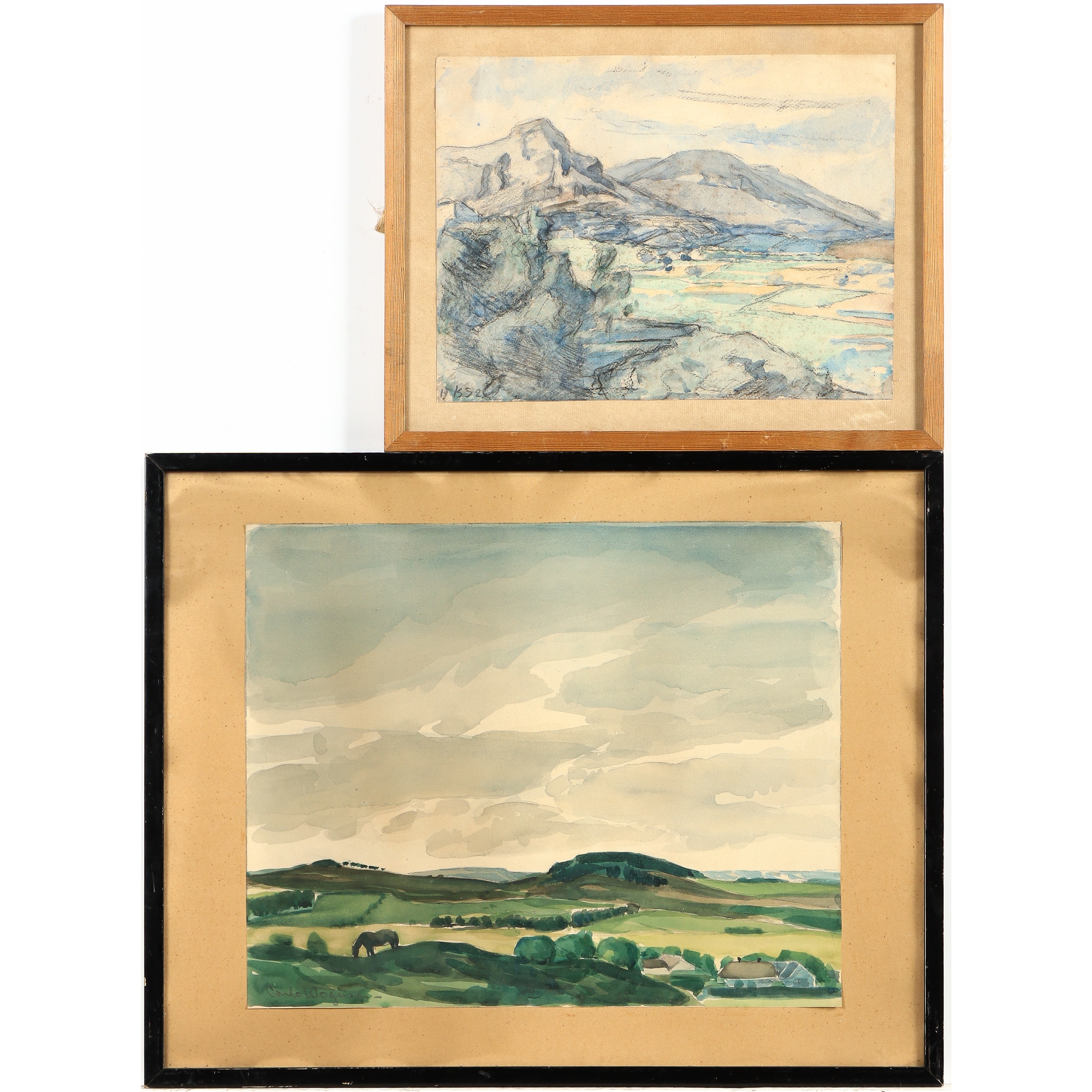 Karl Schou & Carlo Wognsen. Landskaber. (2) | Lauritz.com