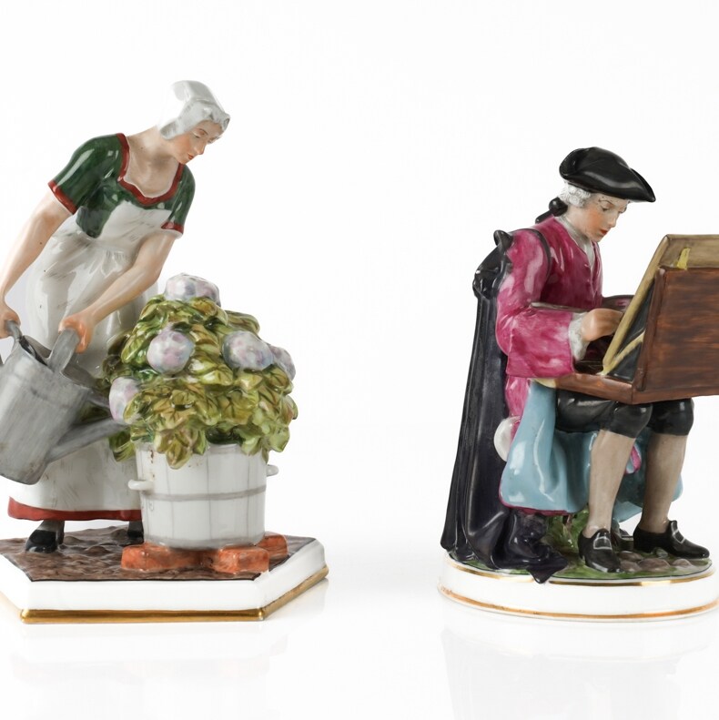 Jens Jacob Bregnøe & Hans Tegner for B&G. Two figures (2) | Lauritz.com