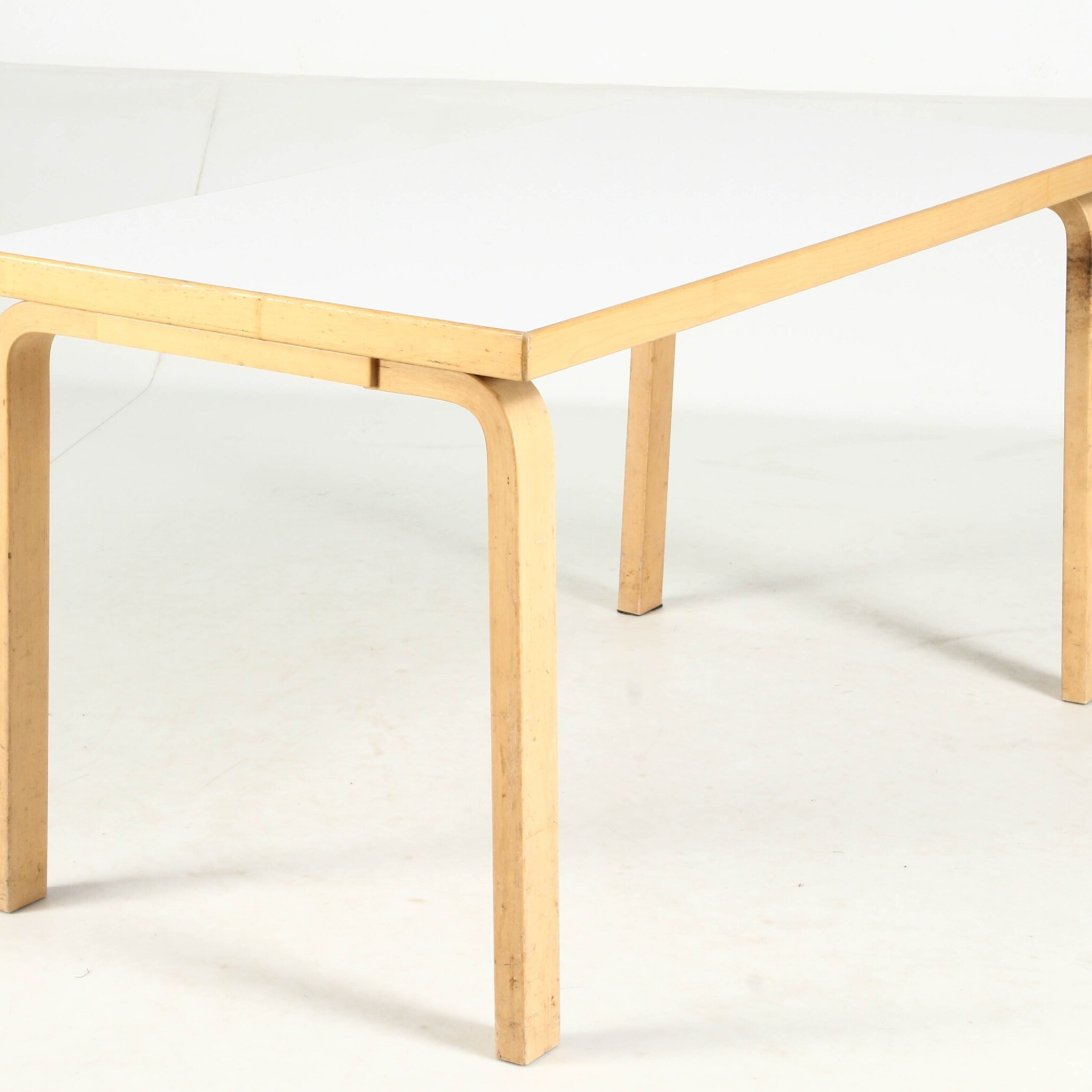 Alvar Aalto for Artek. Coffee table / children's table, white laminate ...