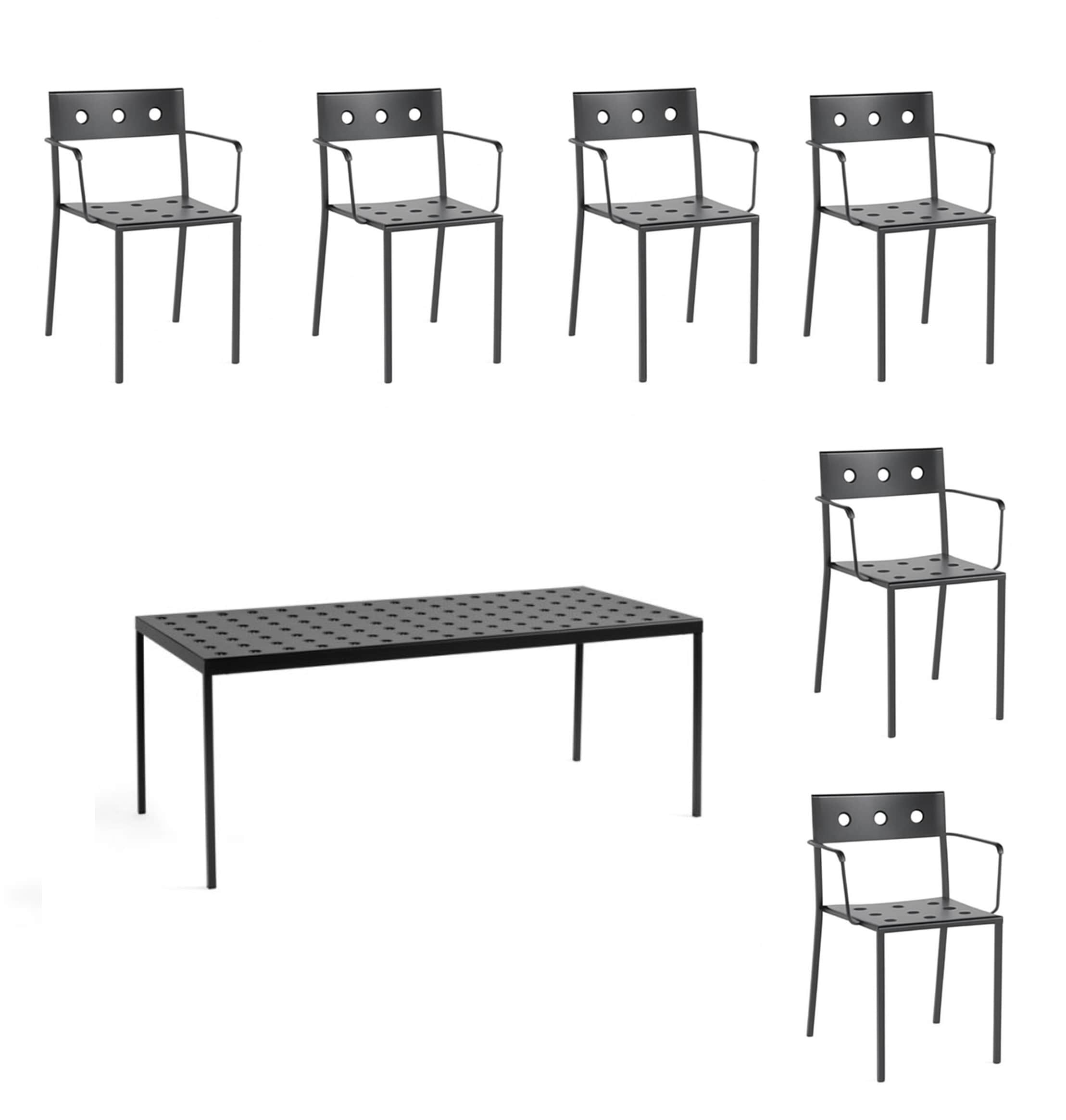 Ronan & Erwan Bouroullec for HAY. Havebord samt seks armstole, model ...