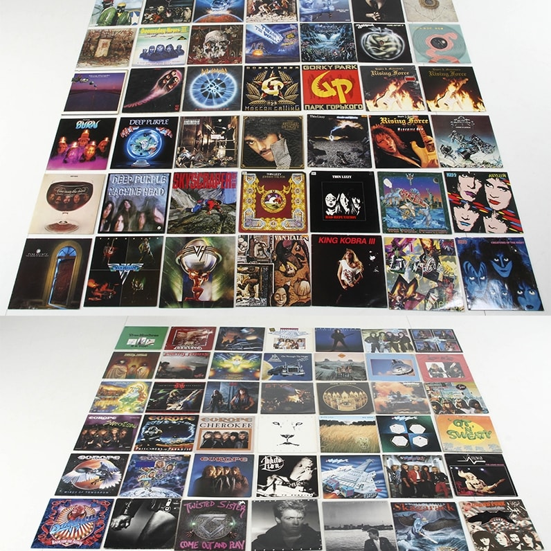 Samling heavy metal og rock LP'er / grammofonplader / vinyler (104 ...