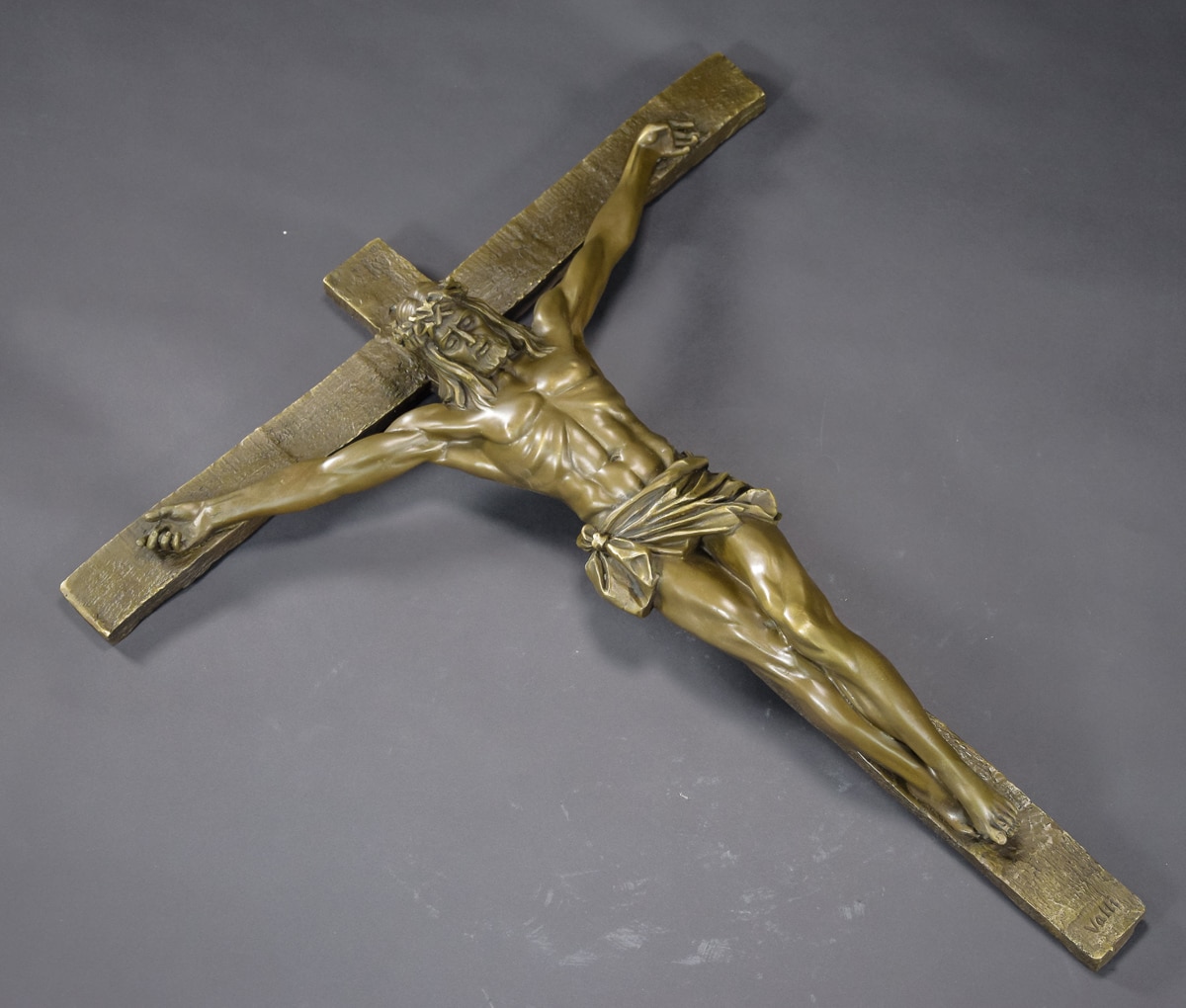 Bronzeskulptur, Jesus Kristus på korset | Barnebys
