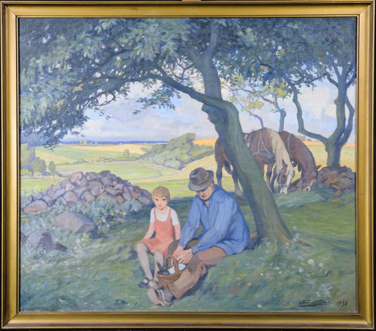 Lars Larsen, far og datter holder hvil | Lauritz.com