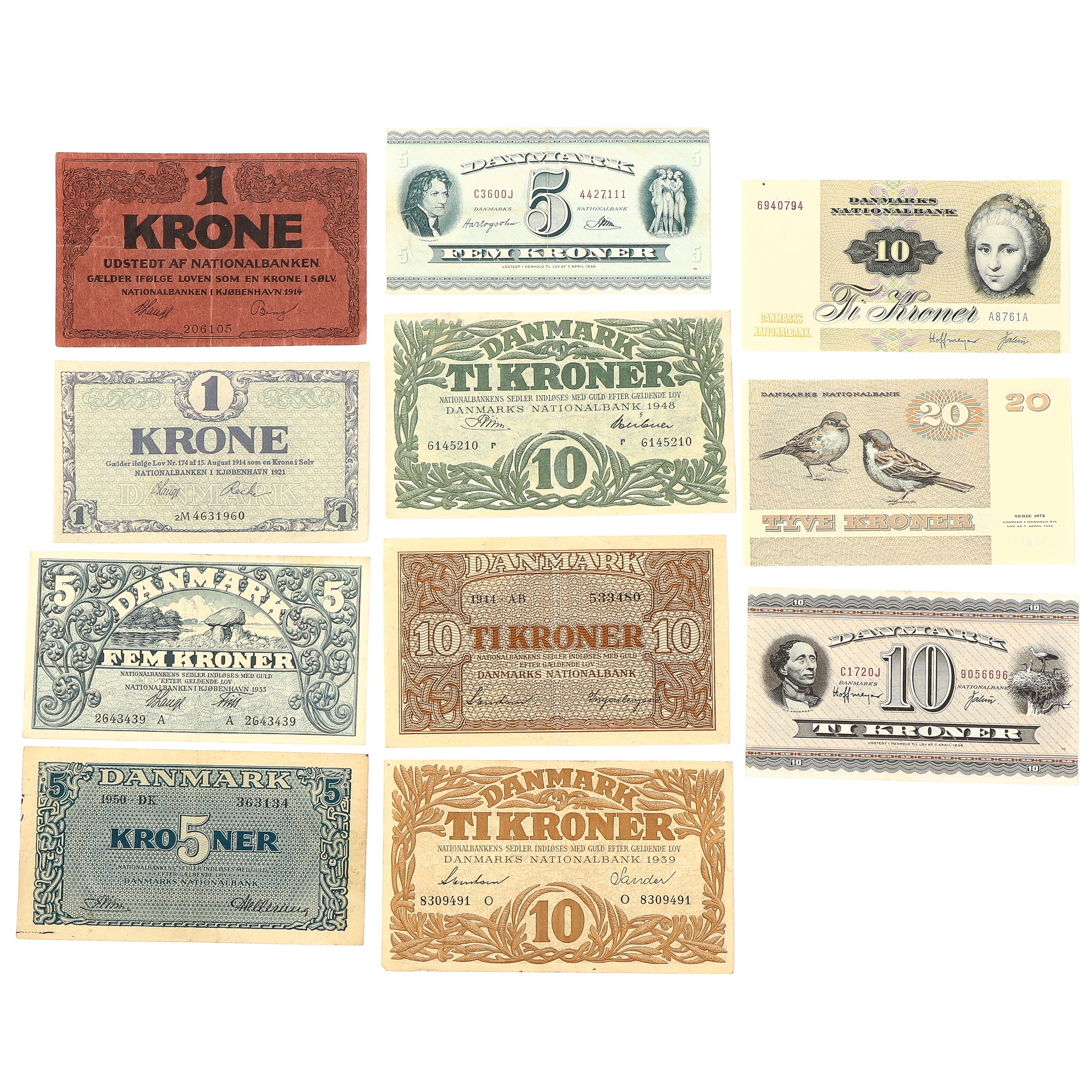 Samling danske pengesedler i album. (154) | Lauritz.com