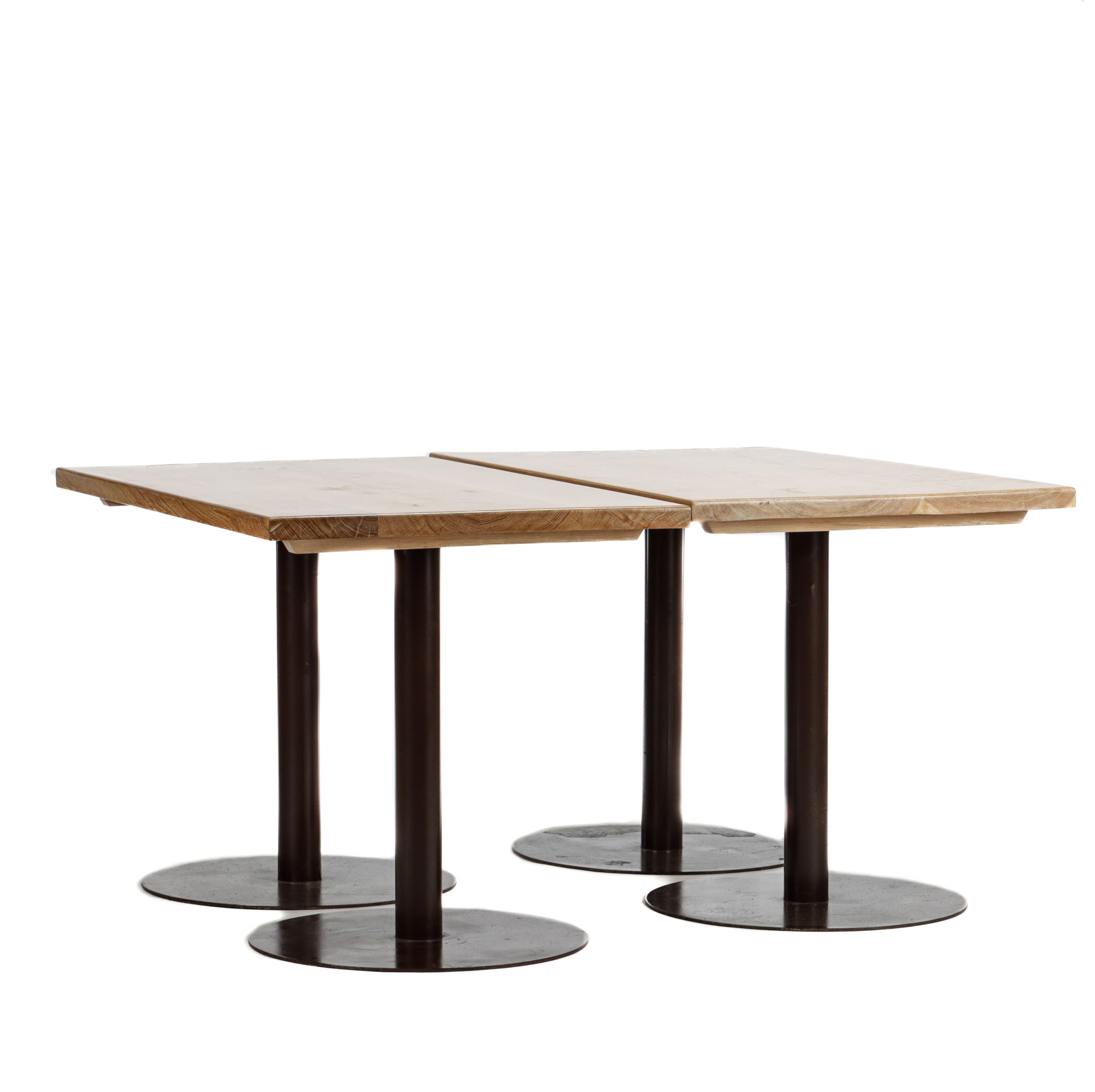 Kasper Salto. Two oak cafe tables (2) | Lauritz.com