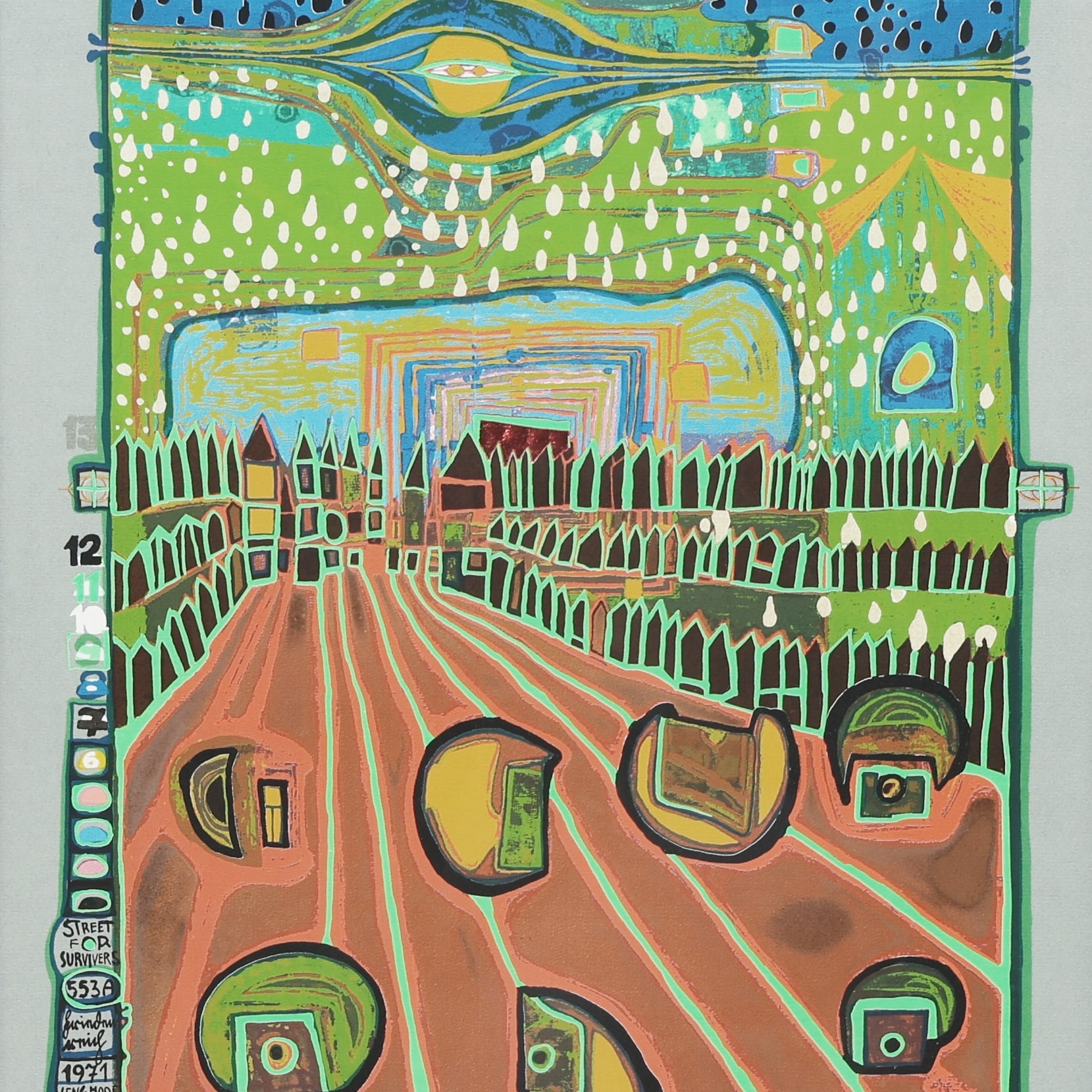 Friedensreich Hundertwasser (1928-2000): 'Street for survivor ...
