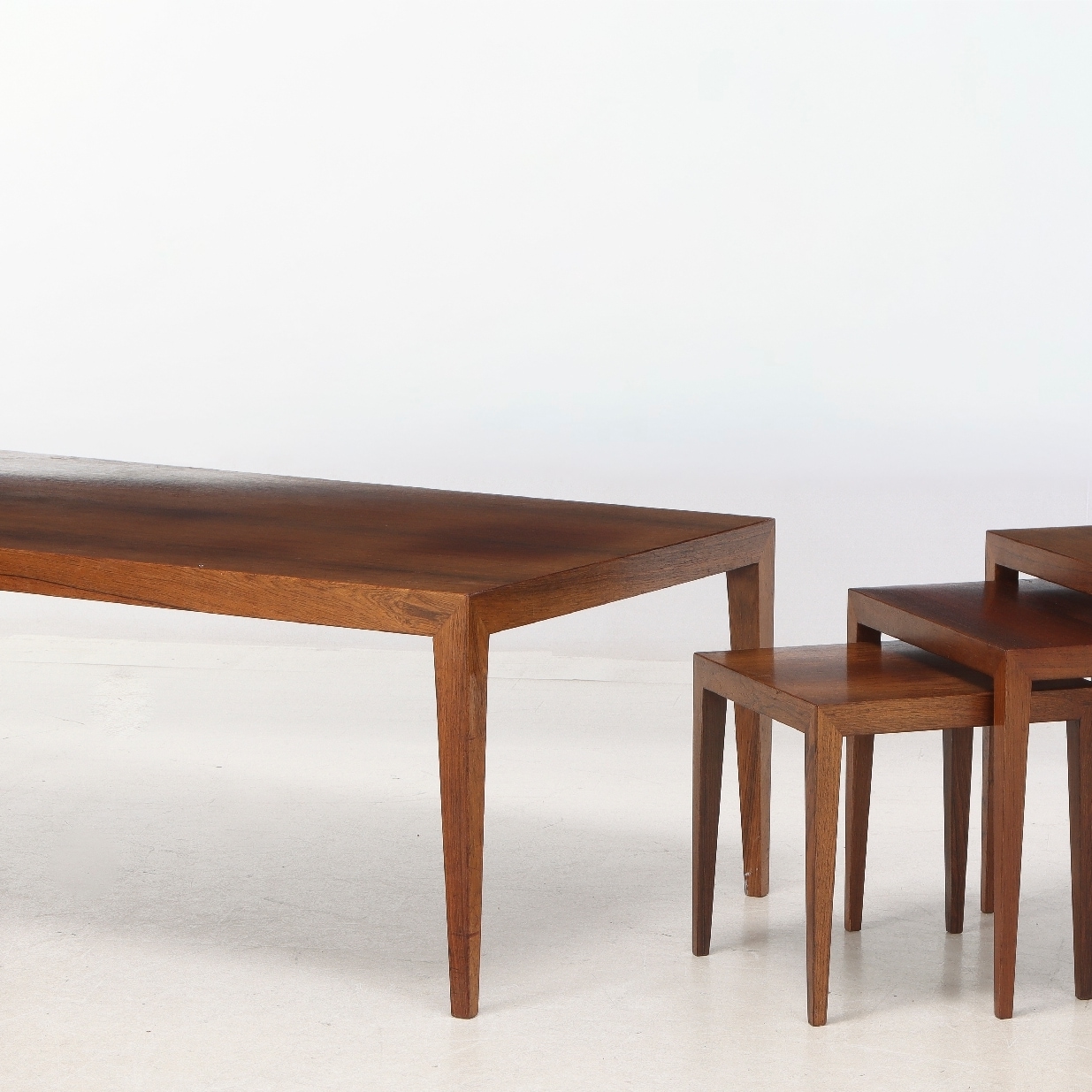 Severin Hansen Jr. for Haslev Møbelsnedkeri. A set of nesting tables ...
