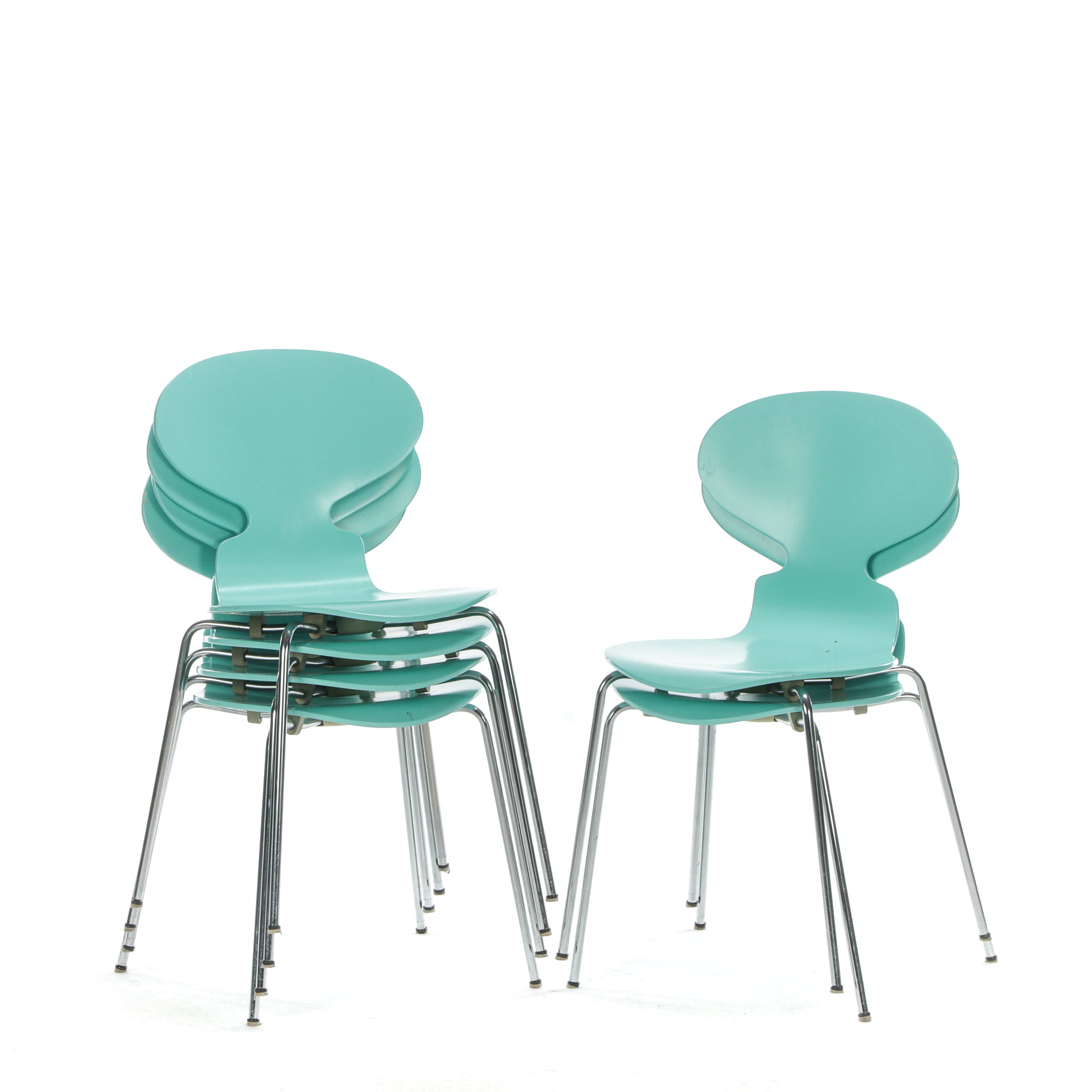 AJM - Arne Jacobsen. Seks 'Myren' stole, model 3101 (6) | Lauritz.com
