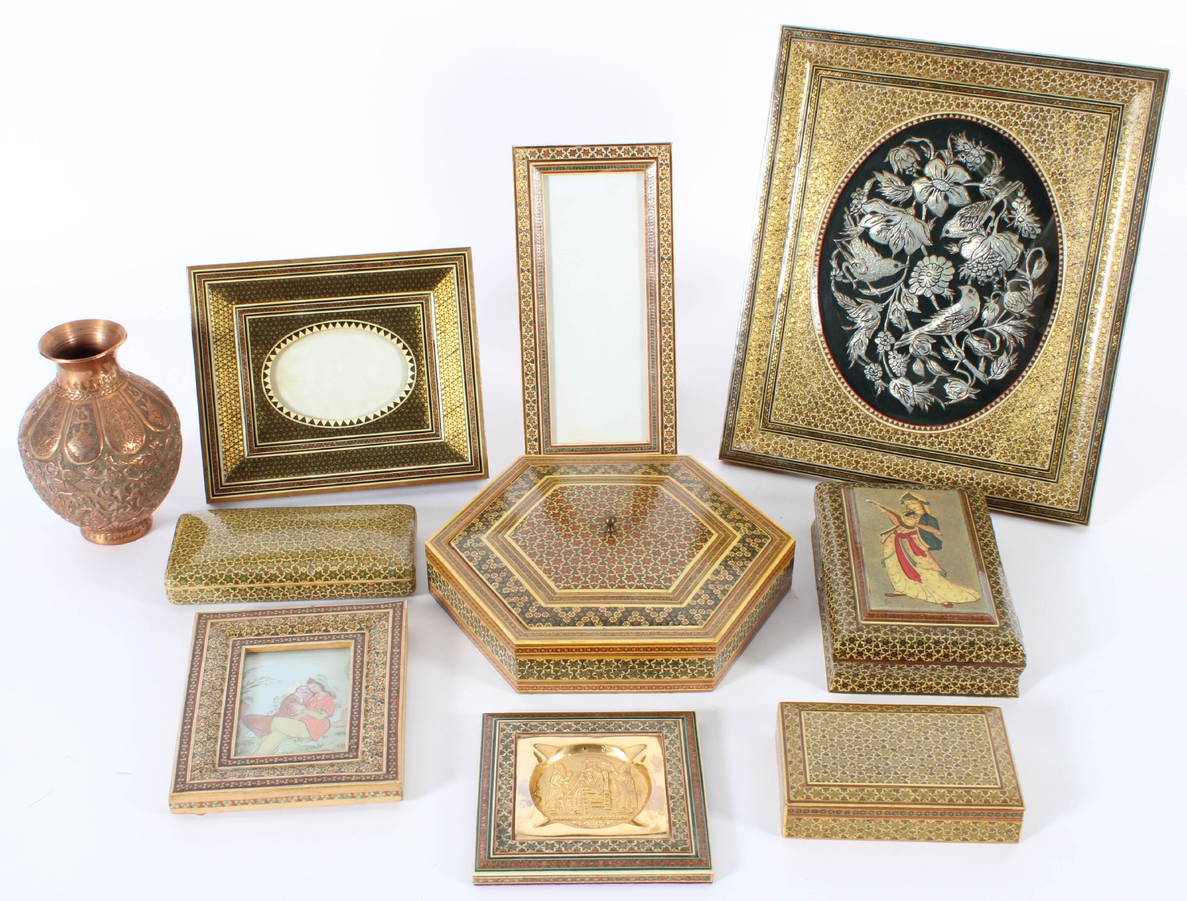 Collection of Persian boxes and caskets etc. (10) | Lauritz.com