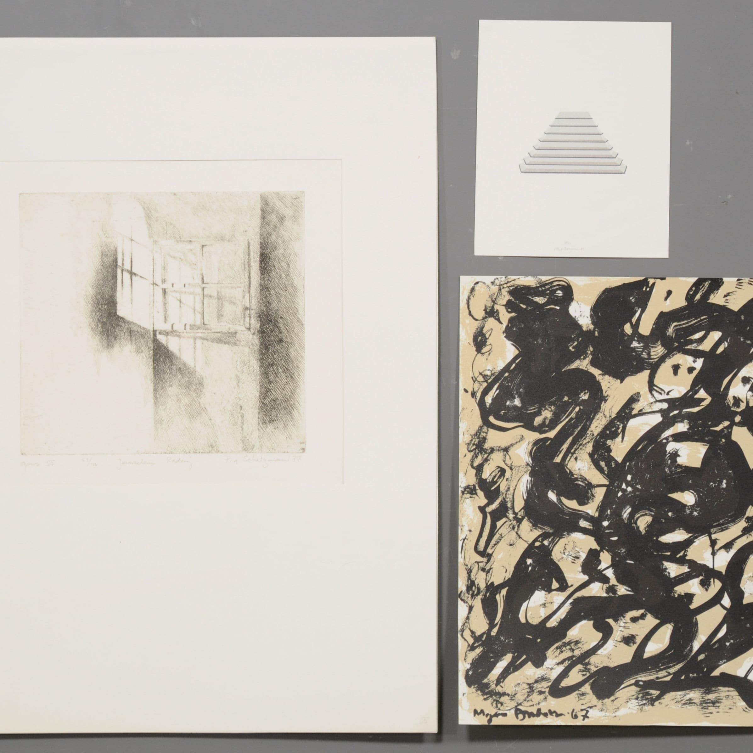Mogens Andersen, Carl Magnus, Pia Schutzmann, litografi, serigrafi og ...