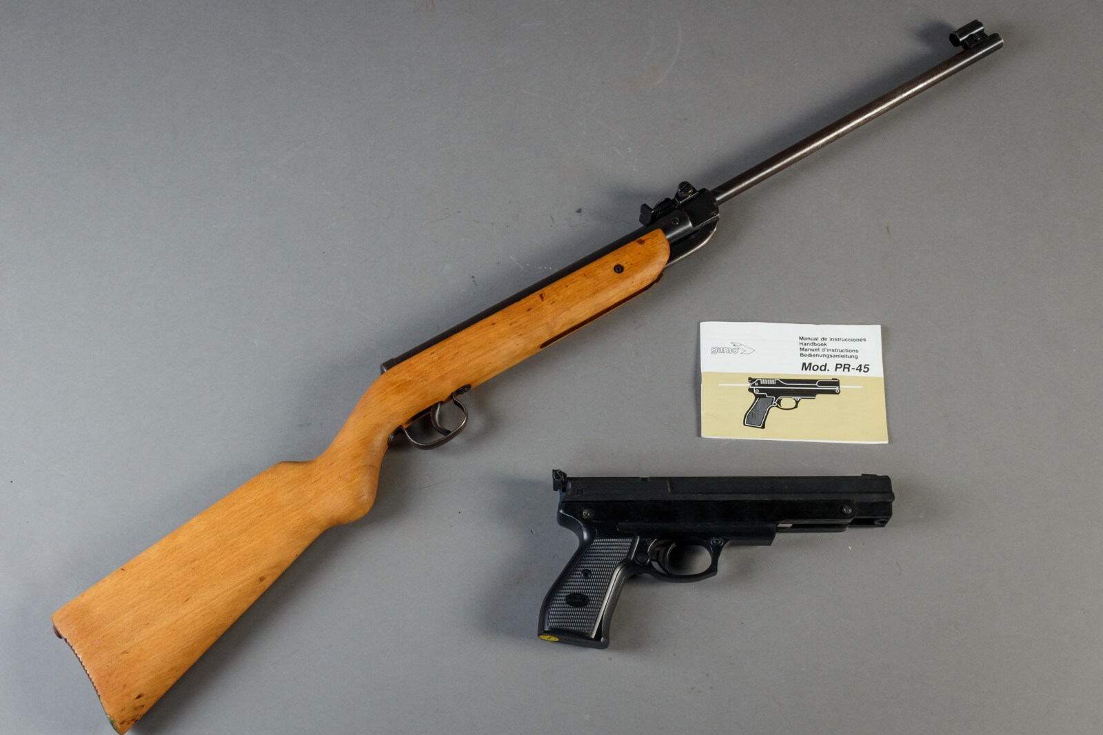 Diana mod. 25 luftgevær og Gamo Mod. PR-45 luftpistol kal 4,5 (2 ...