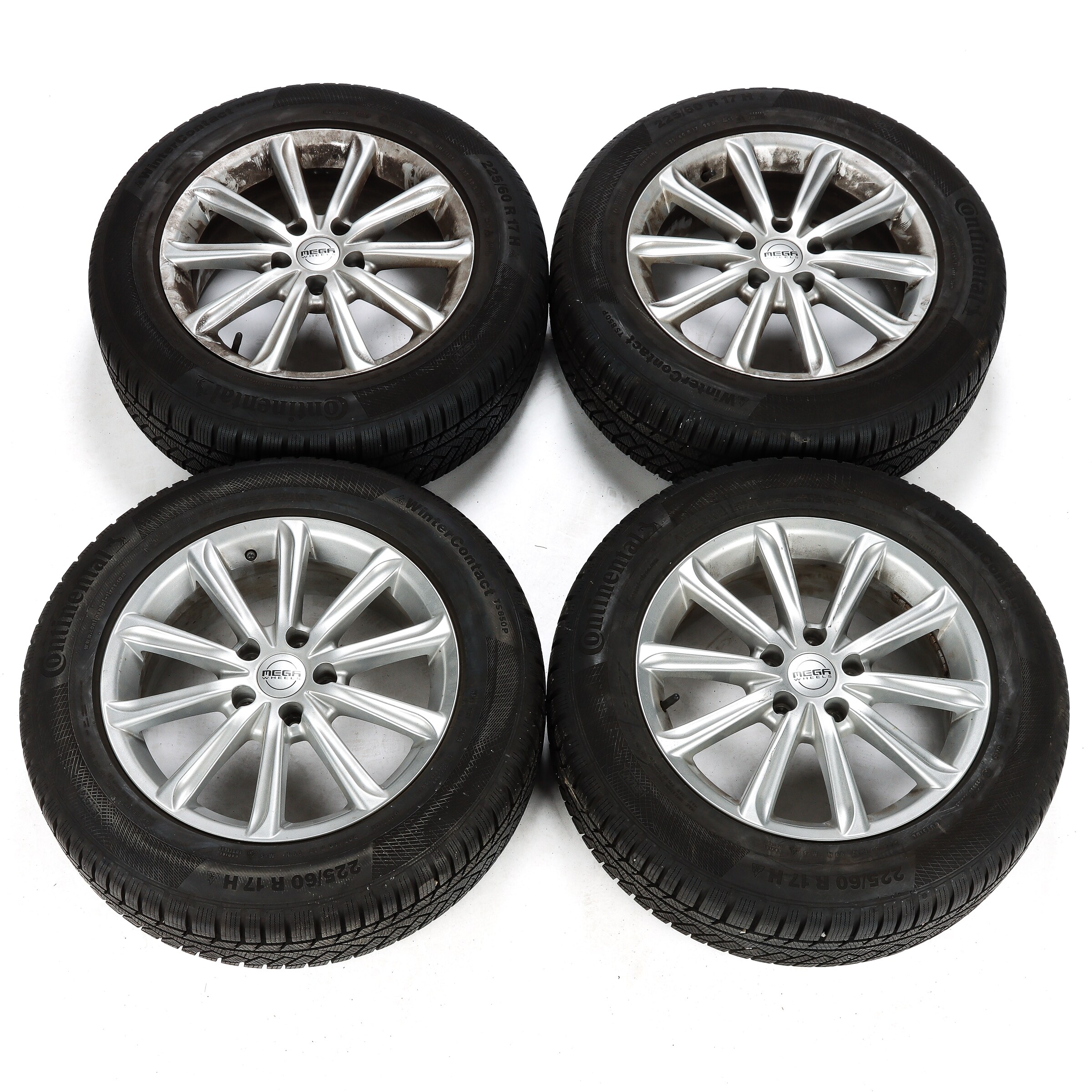Sæt på fire Mega Wheels aluminiumsfælge med dæk (4) | Lauritz.com