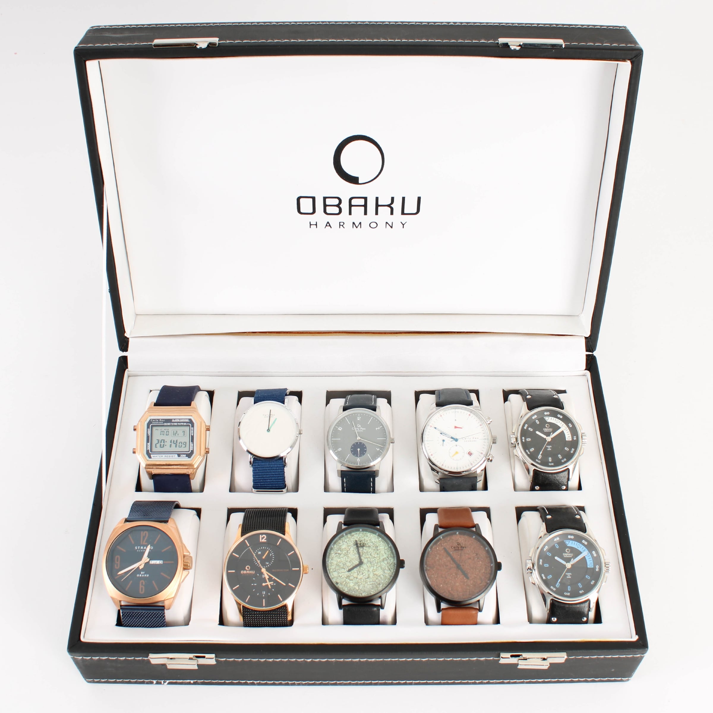 Carly Rex, Obaku and Strand men's watches incl. watch box. (10 ...