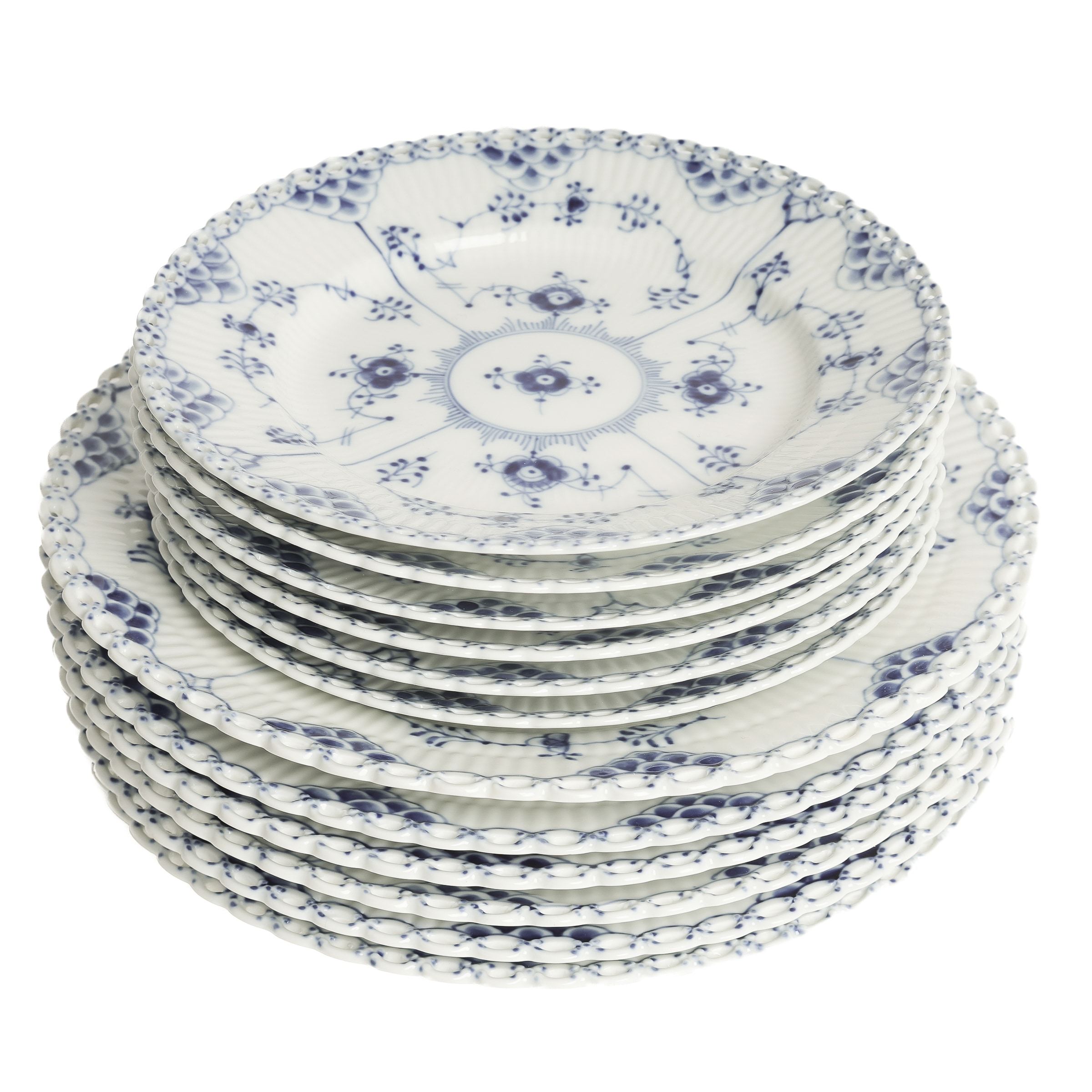 Royal Copenhagen / Kgl. P. Musselmalet helblonde flade middags ...