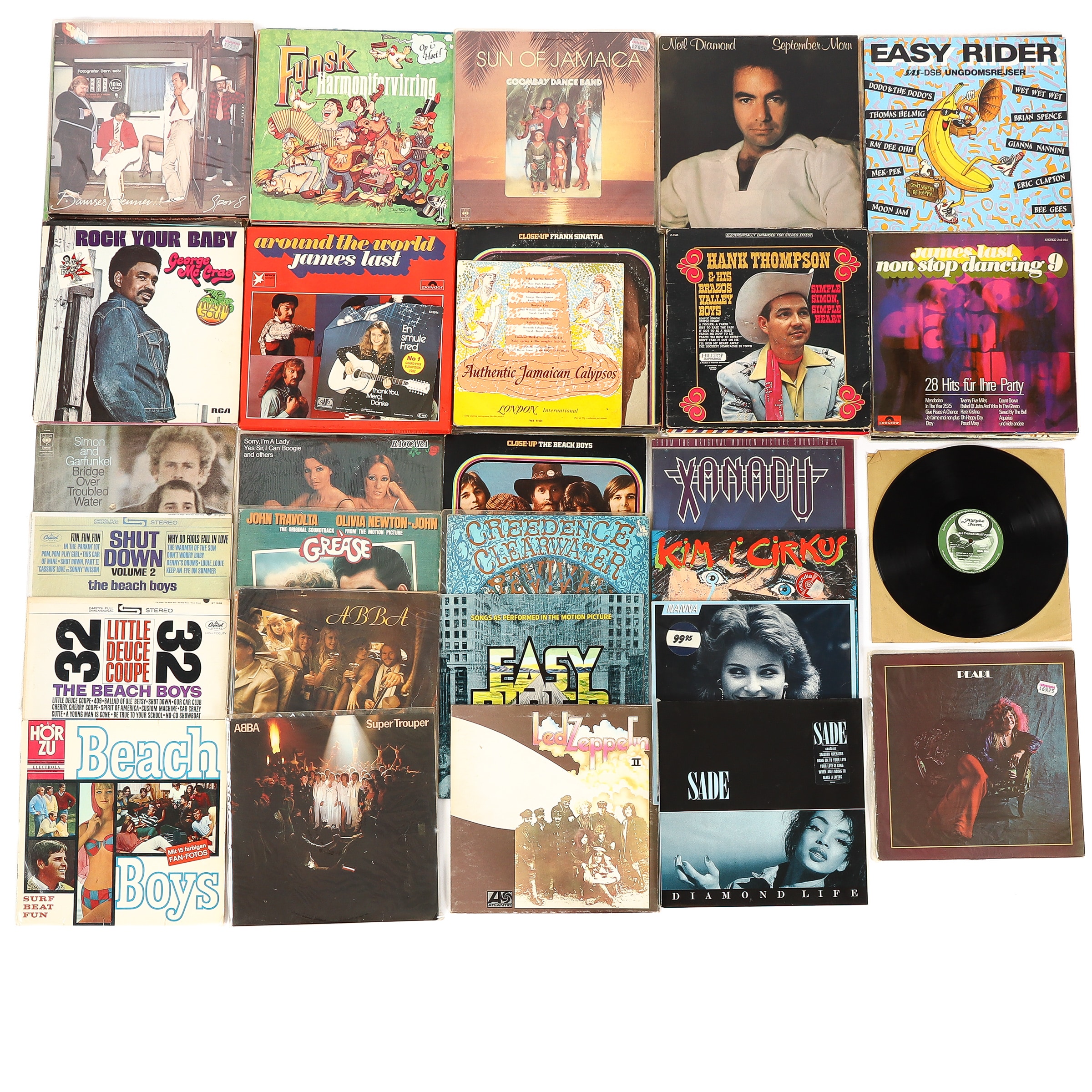 Samling LP'er plader / album bl.a. Led Zeppelin, Janis Joplin m.m. (70 ...