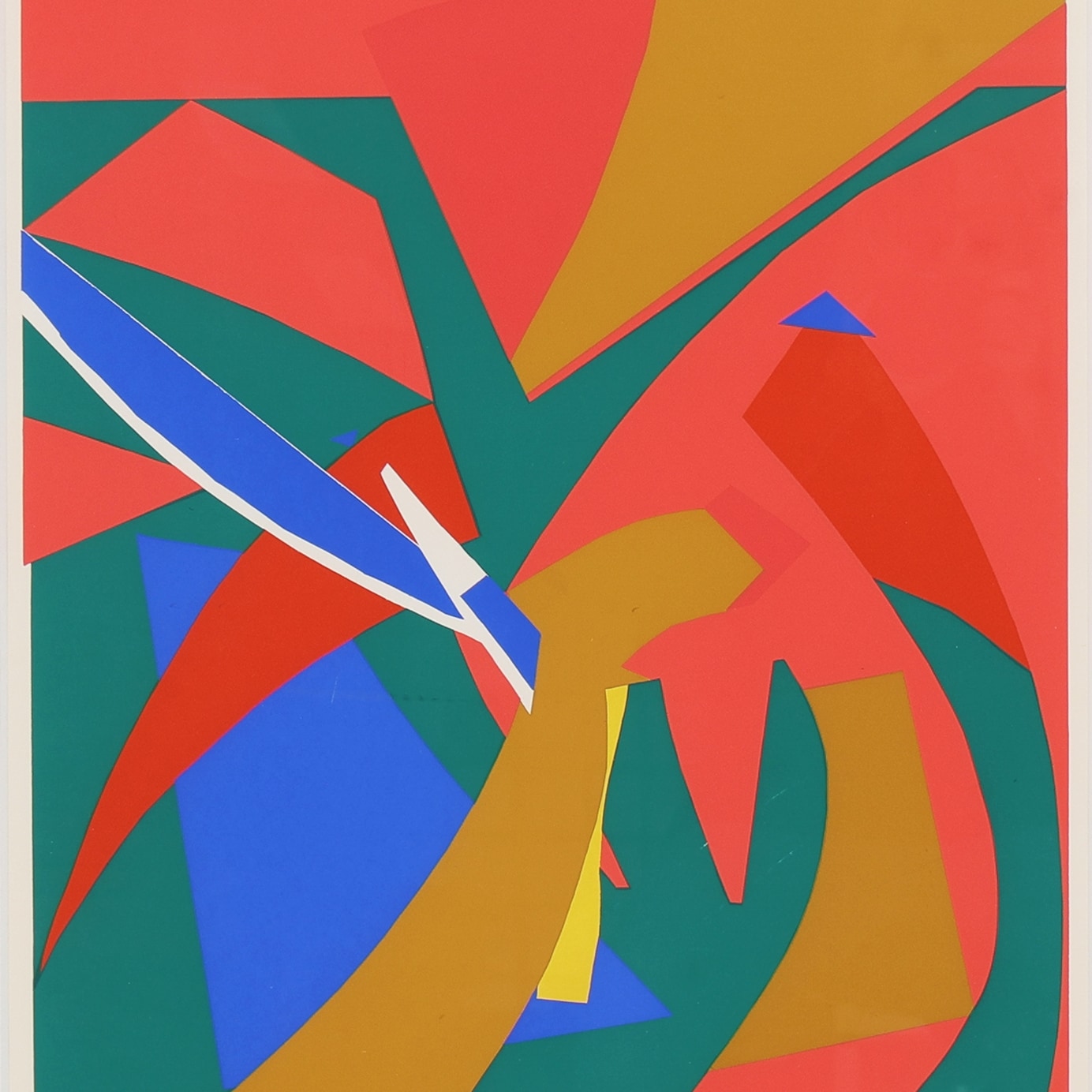 Richard Mortensen (1910-1993): Komposition, litografi i farver. 1969 ...