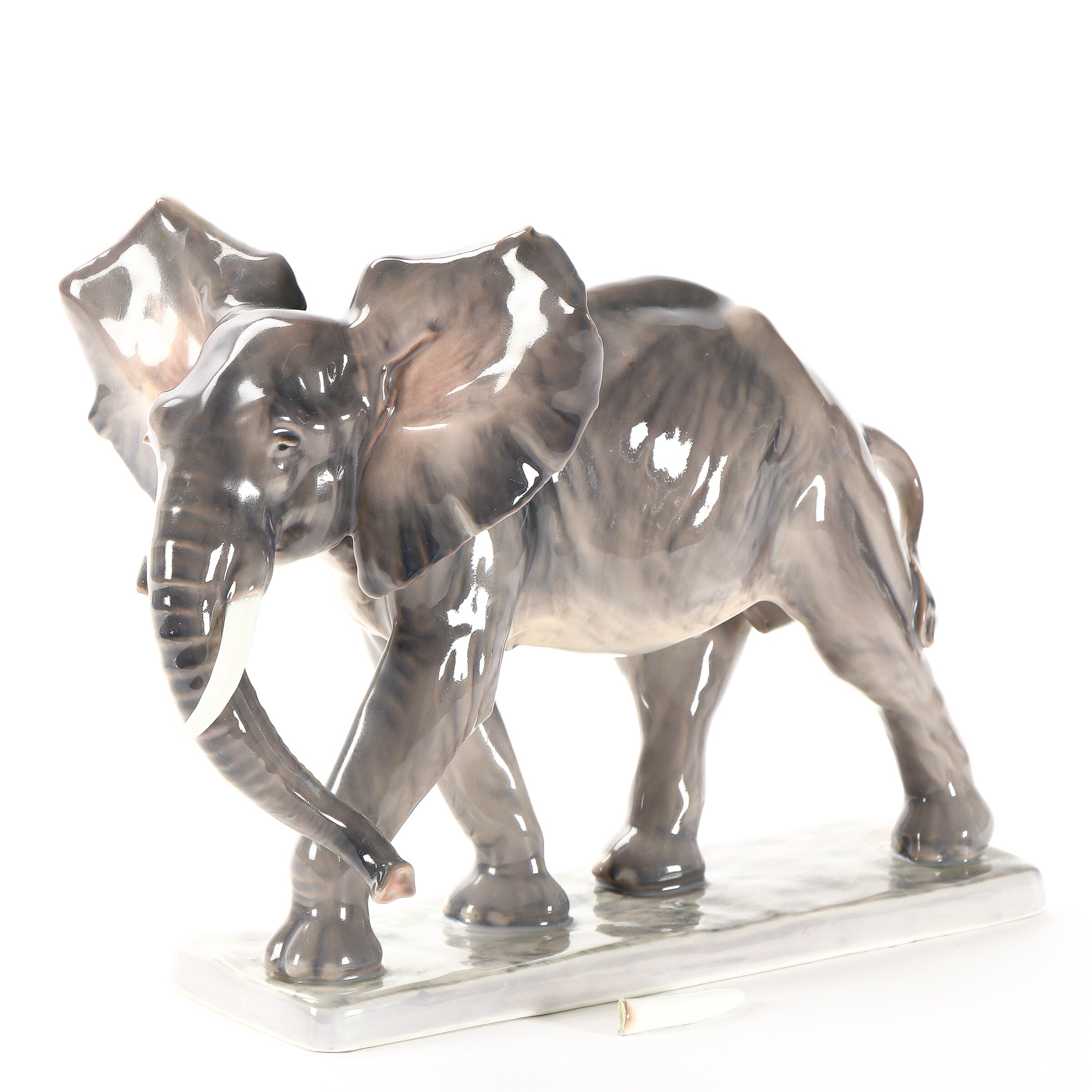 J.P. Dahl-Jensen. Carl Johan Bonnesen. Afrikansk elefant, figur, nr ...