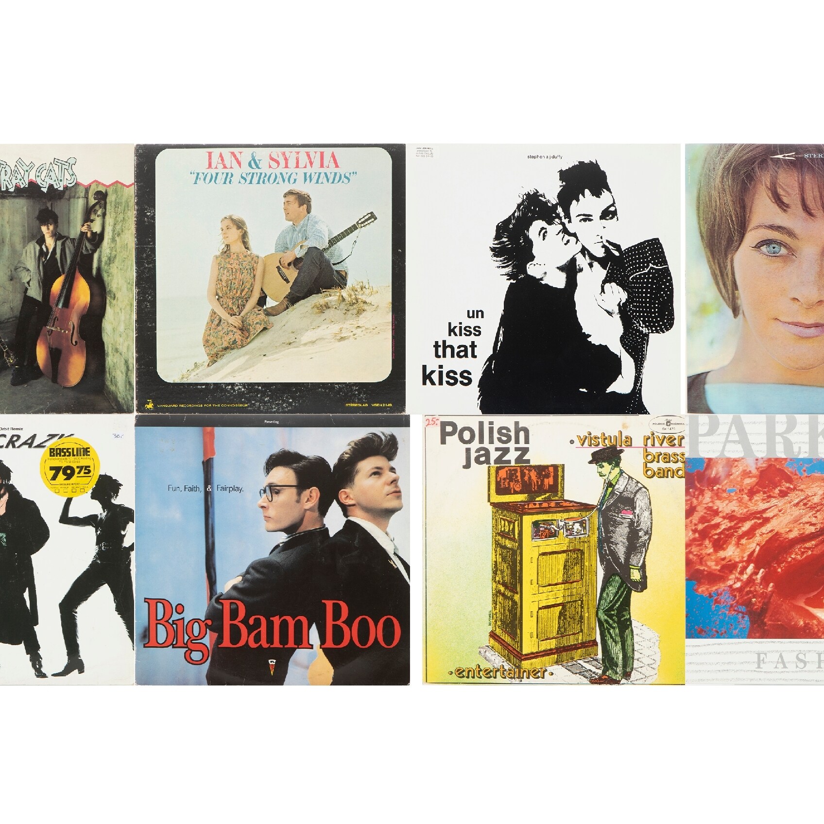 Samling LP plader i 3 flyttekasser, ca. 500 stk. Funk, Soul, Rock, POP ...
