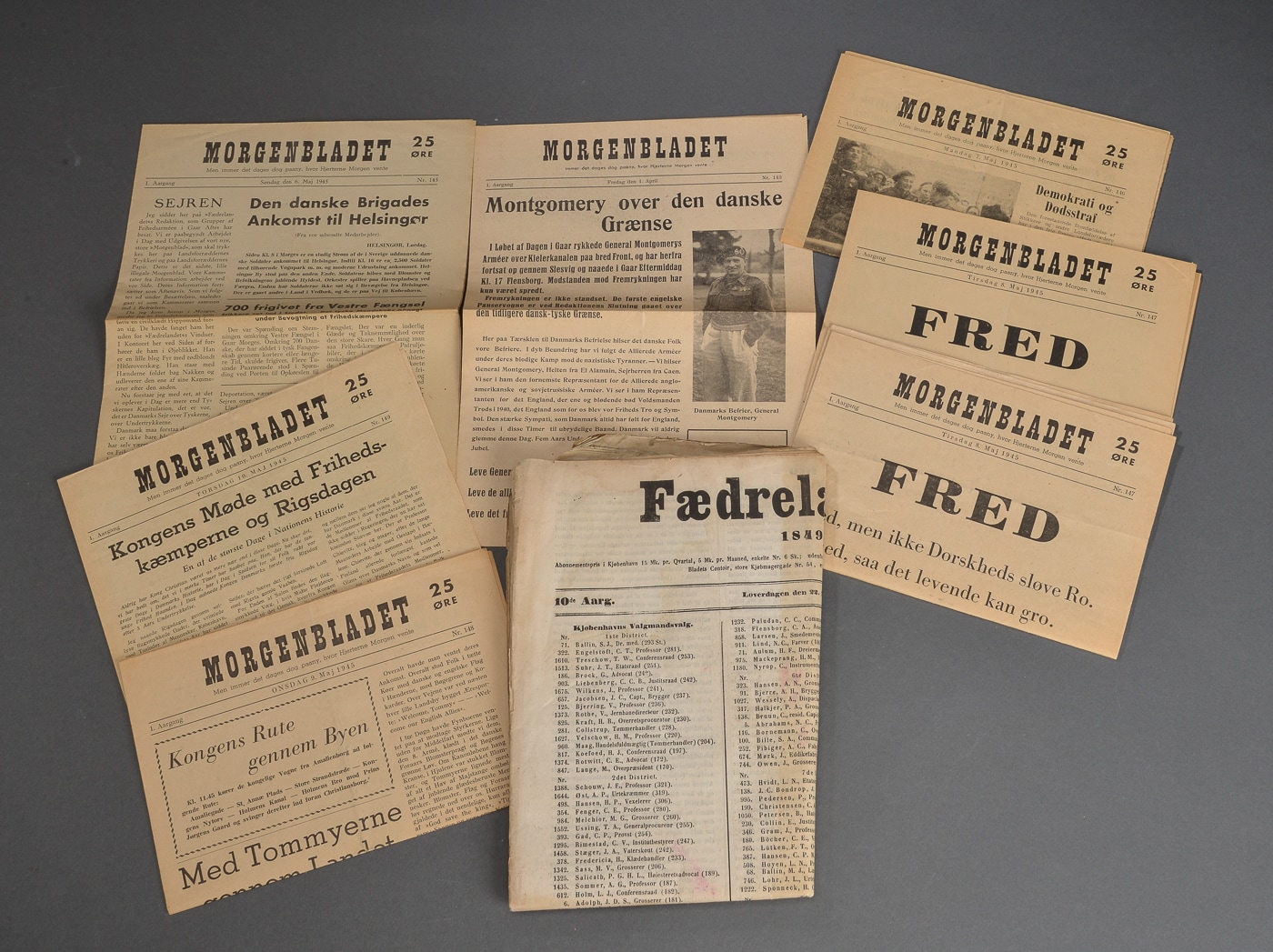 Samling 2.verdenskrig aviser(8) | Lauritz.com