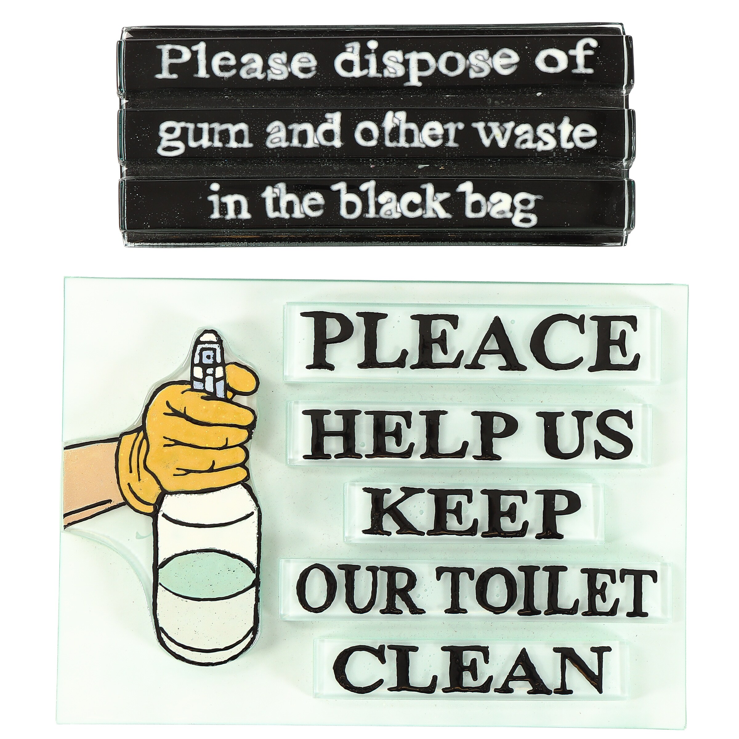 Britta Madsen og Søren Gøttrup. 'PLEACE HELP US KEEP OUR TOILET CLEAN m ...