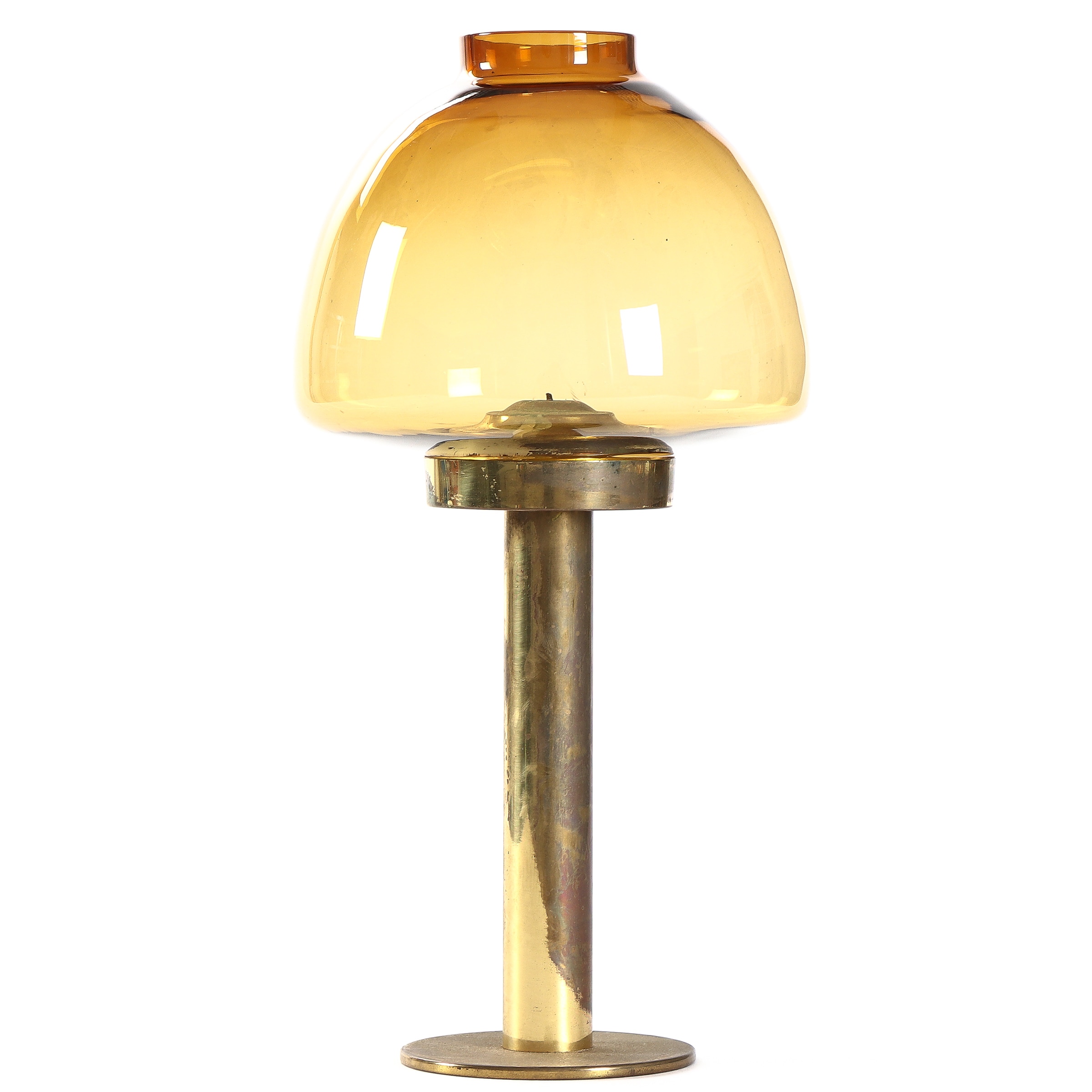 Hans-Agne Jacobsson for AB Markaryd. Lysestage / bordlampe, messing og ...