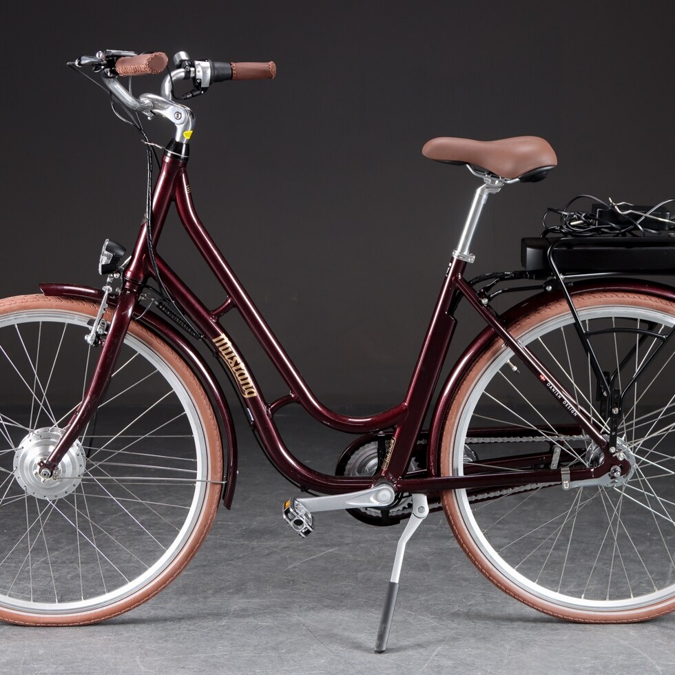 Mustang Urban Electric elcykel med 7 gear - Mulberry Shine | Lauritz.com